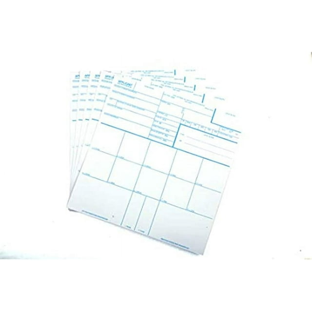 FBI Fingerprint Cards, Form FD-258, White and Blue, 3 pack - Walmart.com