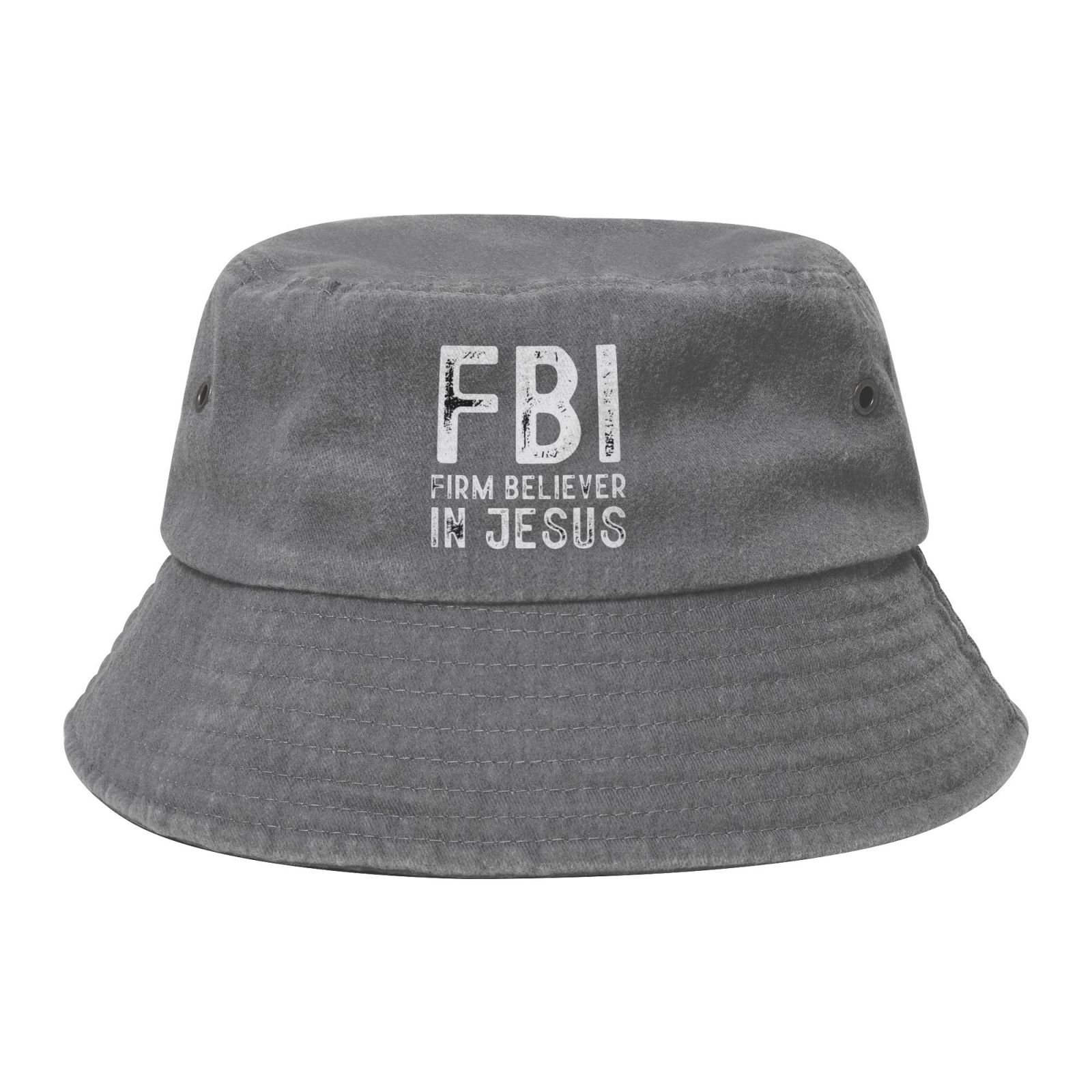 FBI Firm Believer in Jesus Summer Bucket Hat Fishing Hat Wide Brim Sun ...