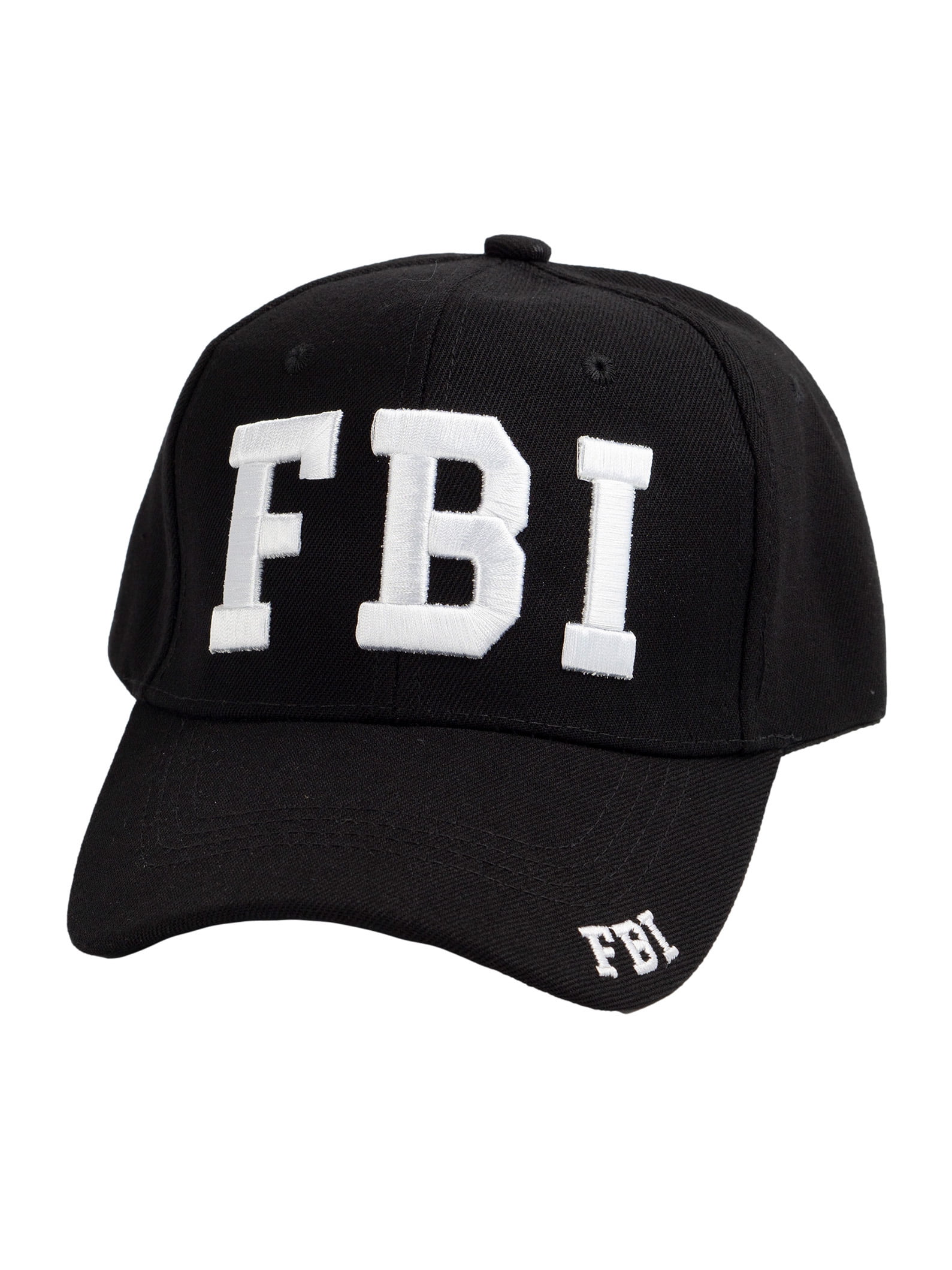 Adult Size Black FBI Hat Cap - 3D Embroidery Law Enforcement Hats ...