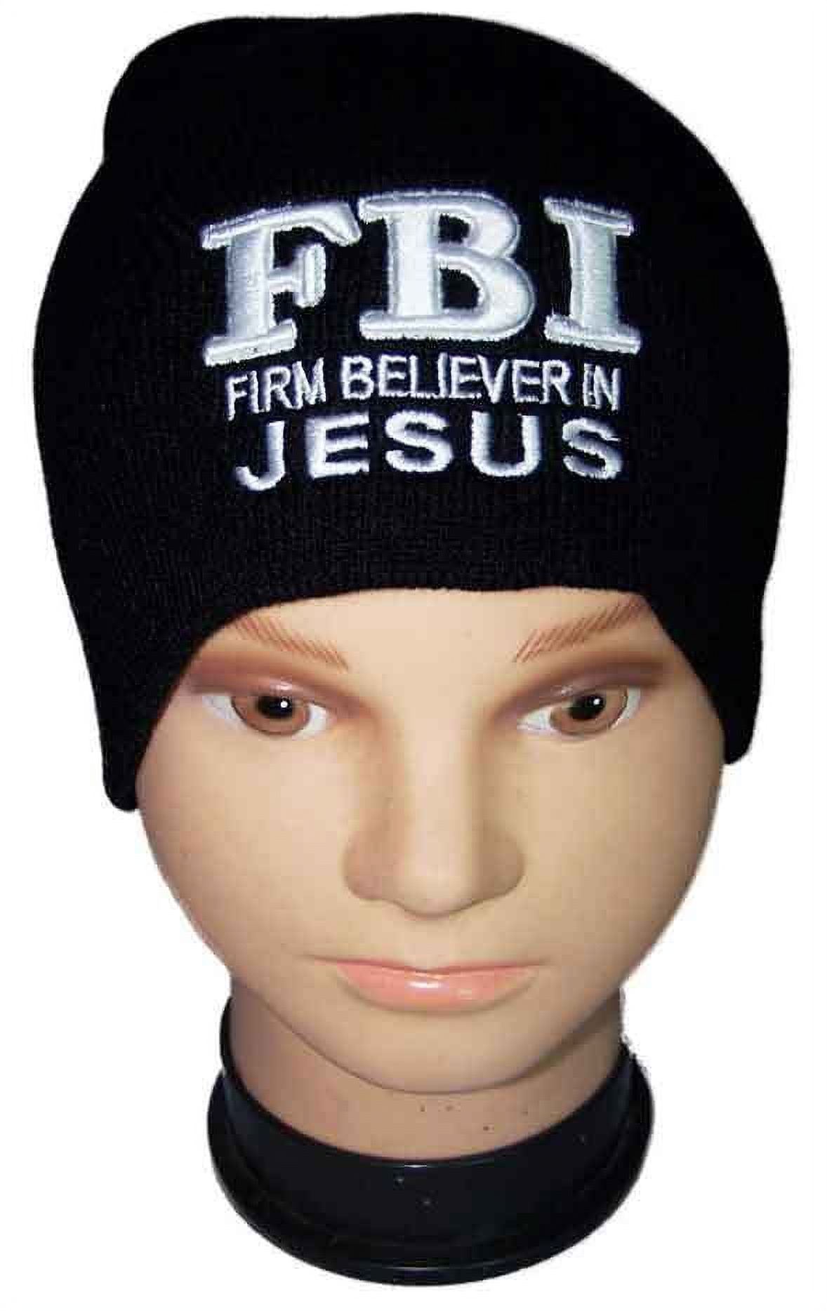 FBI Jesus Christian Catholic Embroidered Beanies - Gifts (WCACC4 ...