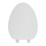 FBJ Heavy Duty Oval Plastic Toilet Seat White 400 lbs Slow Close No ...