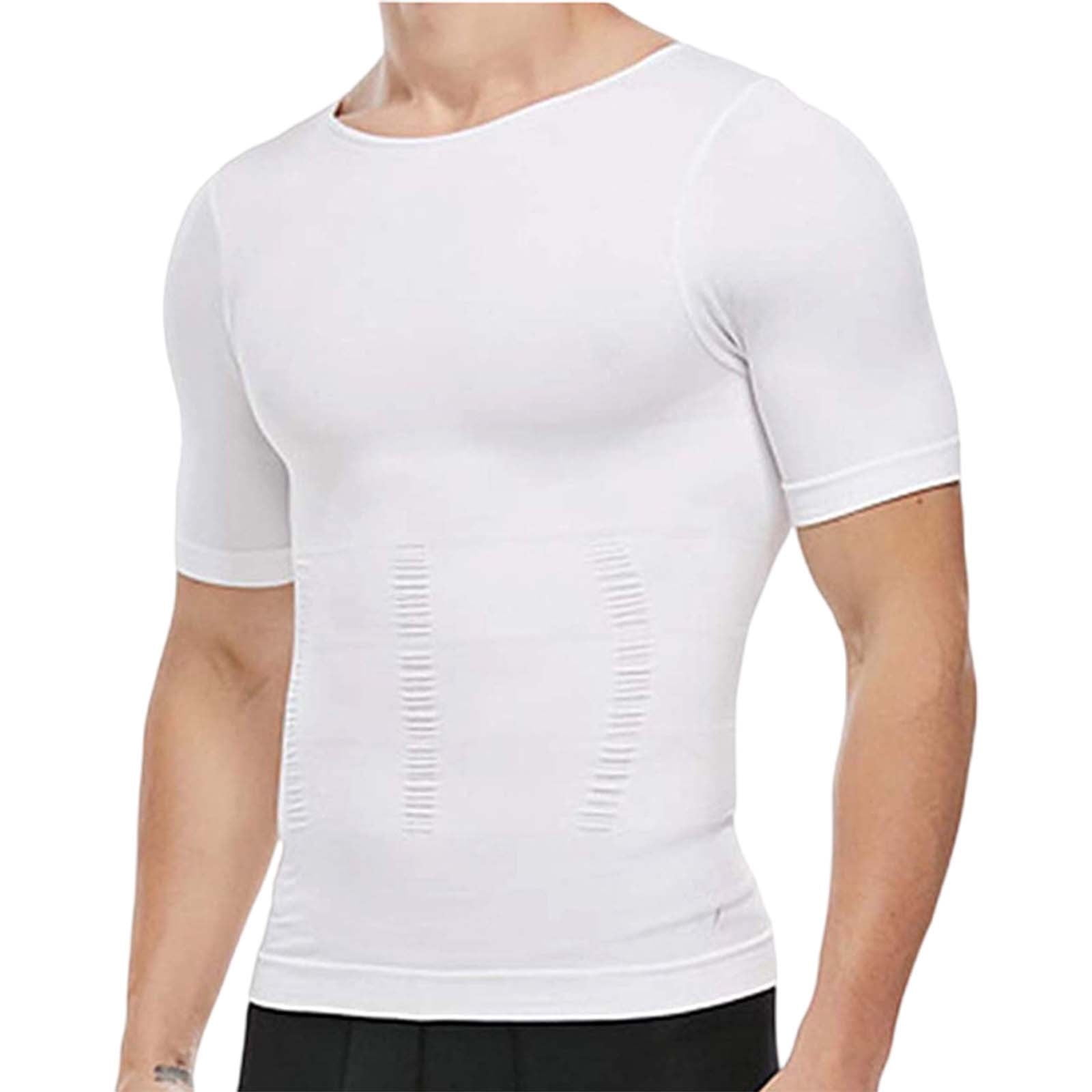FBMDBB Men's Body Shaper Shirt Tummy Vest Thermal Compression Base ...