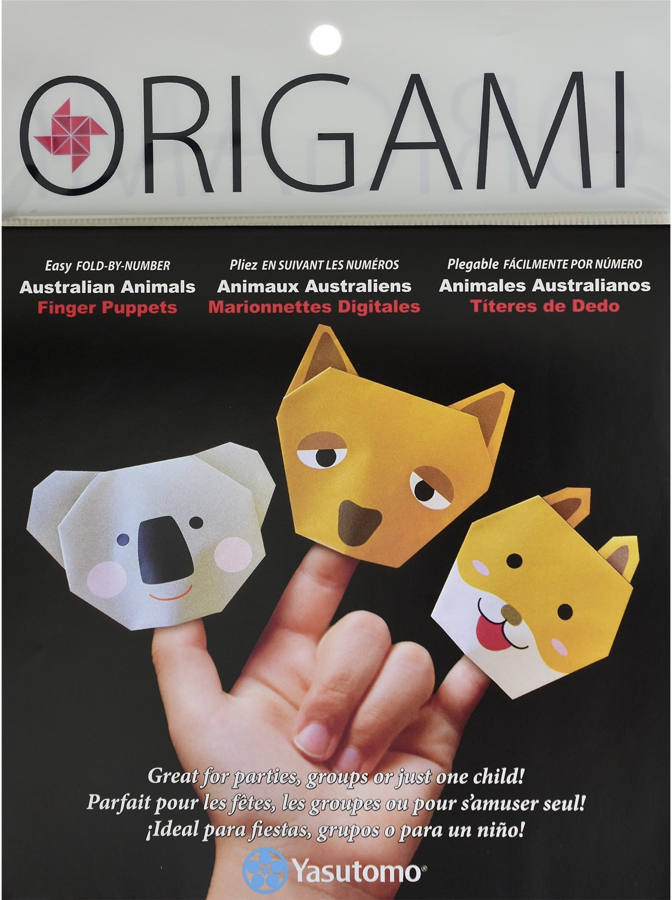 FBN Origami Paper Finger Puppets Kit 3/Pkg-Australian Animals - Walmart.com