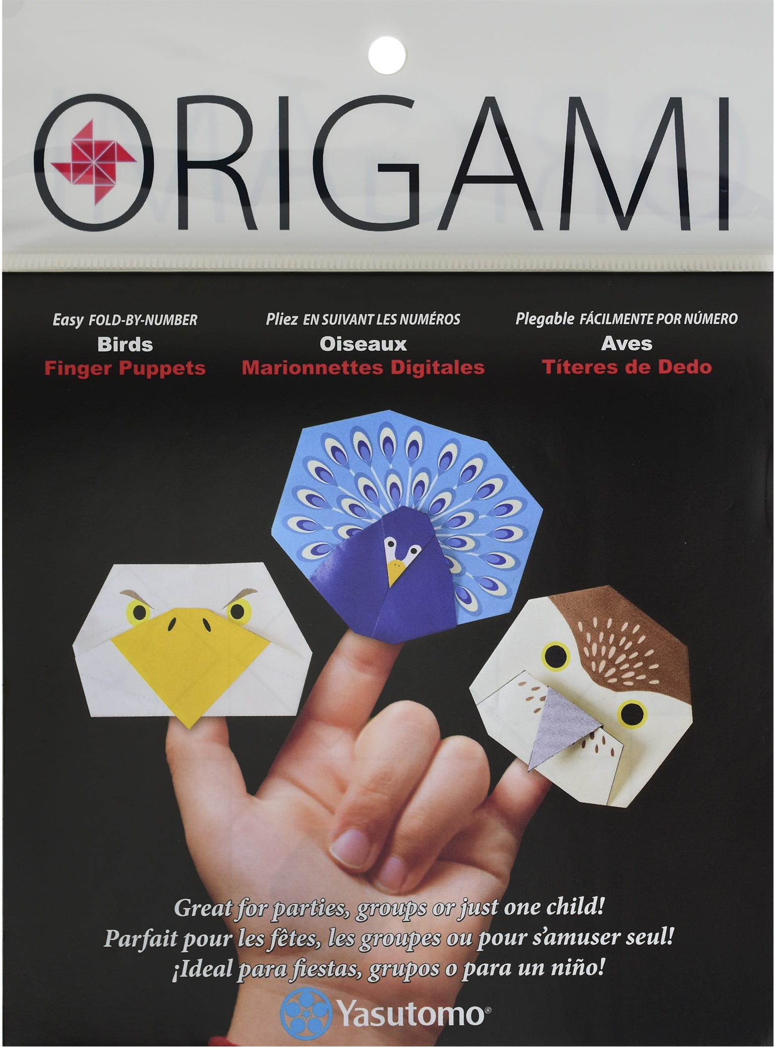 FBN Origami Paper Finger Puppets Kit 3/Pkg-Birds - Walmart.com