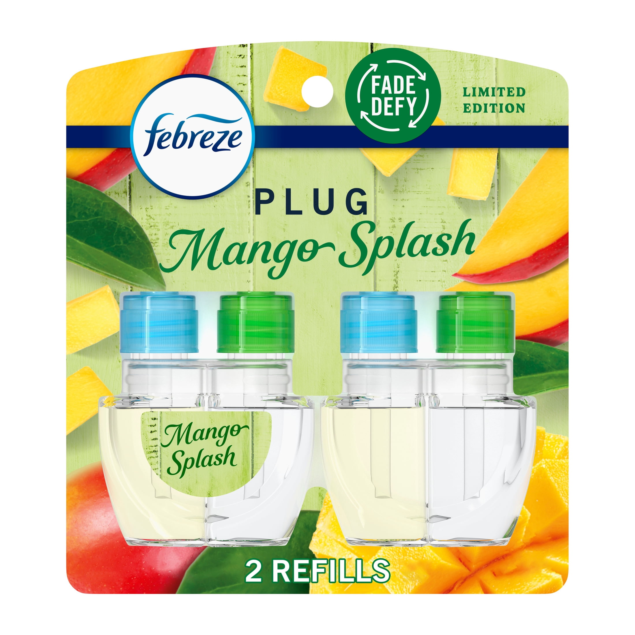 Febreze Plug In Air Freshener Scented Oil Refill Mango Splash, 2 Count ...