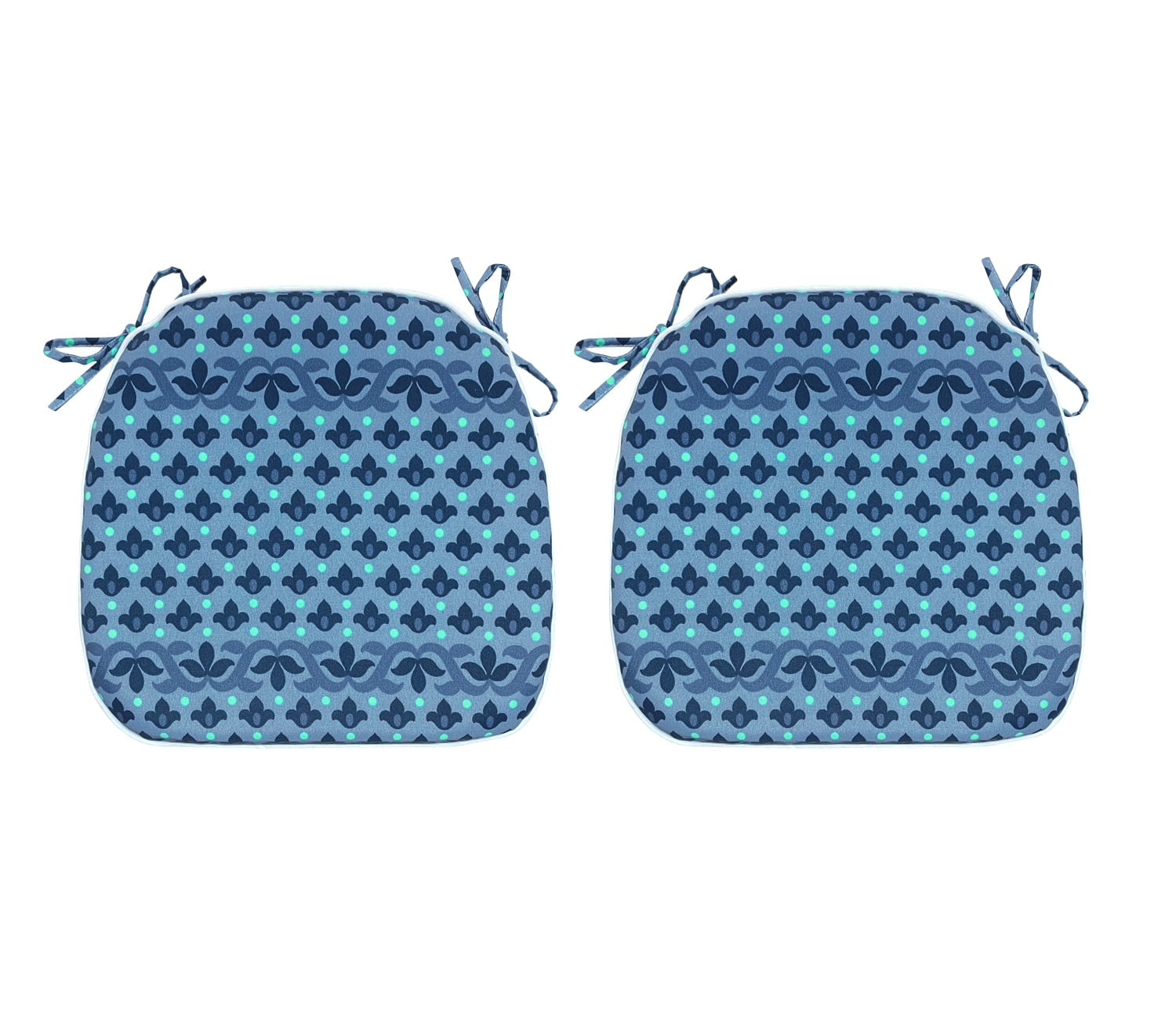 FBTS Prime 16x17 inch All-Weather Blue Geometric Outdoor Seat Pads ...