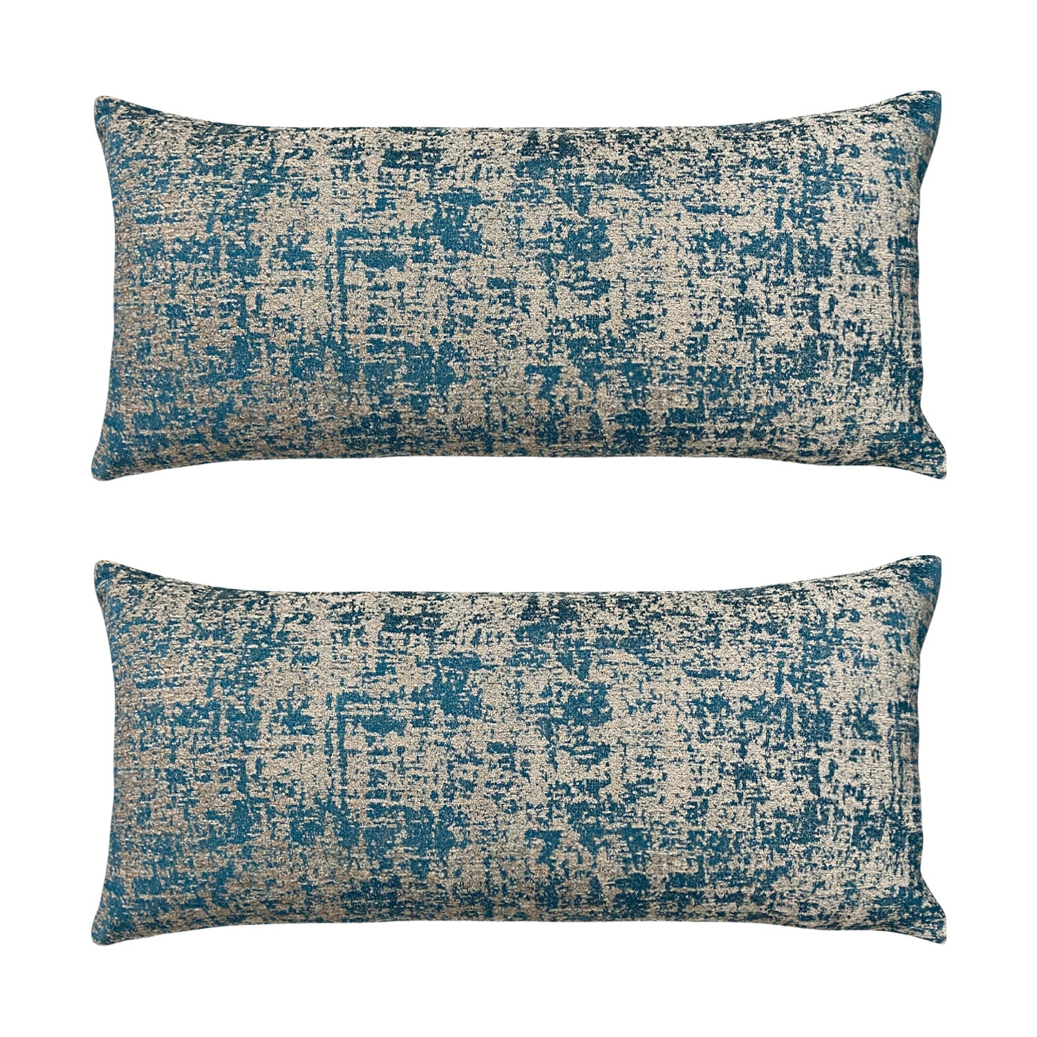 FBTS Prime Decorative Solid Blue Chenille Couch Lumbar Throw Pillow ...