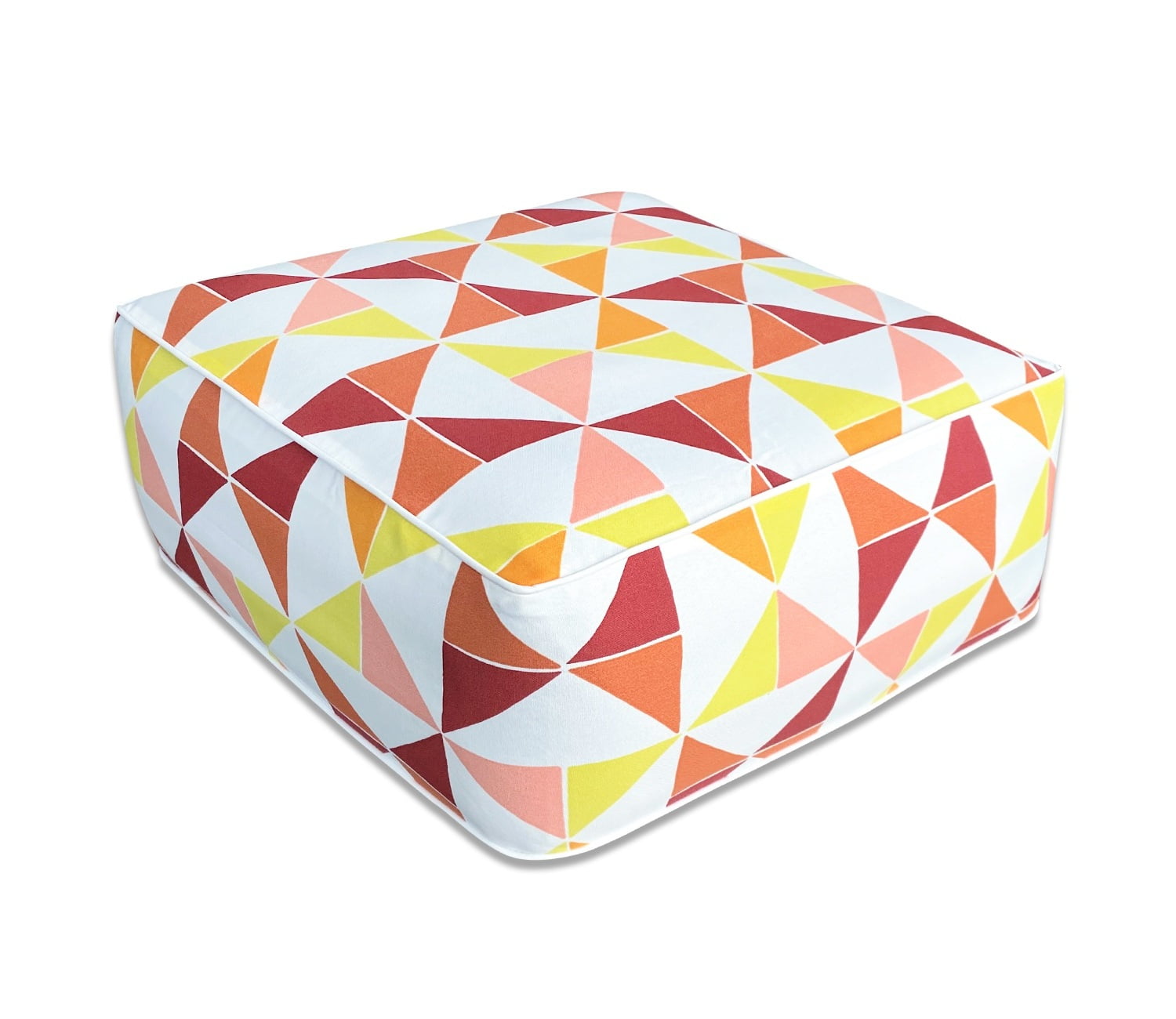 FBTS Prime Inflatable Footstool Ottoman Red Triangle Square 23x9 Inch ...