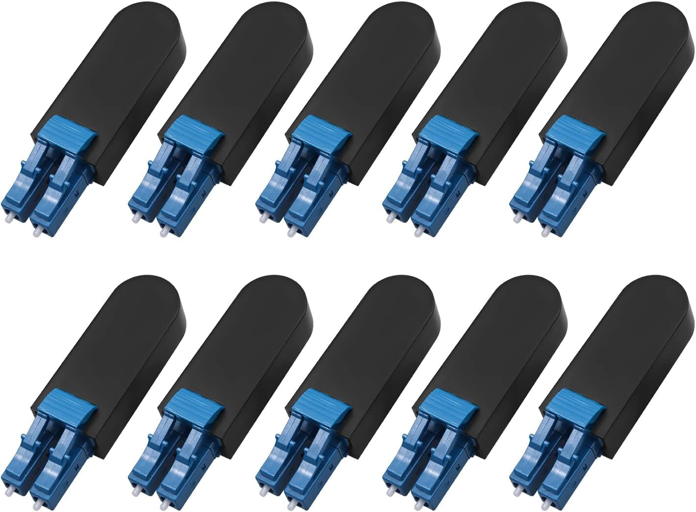 FC-10 Pack LC/UPC Fiber Optic Loopback Adapter 9/125 Singlemode Optical ...