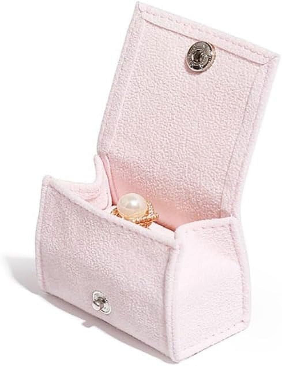 FC-2pcs Velvet Ring Box Mini Bag Shape Jewelry Box Snap Button Necklace ...