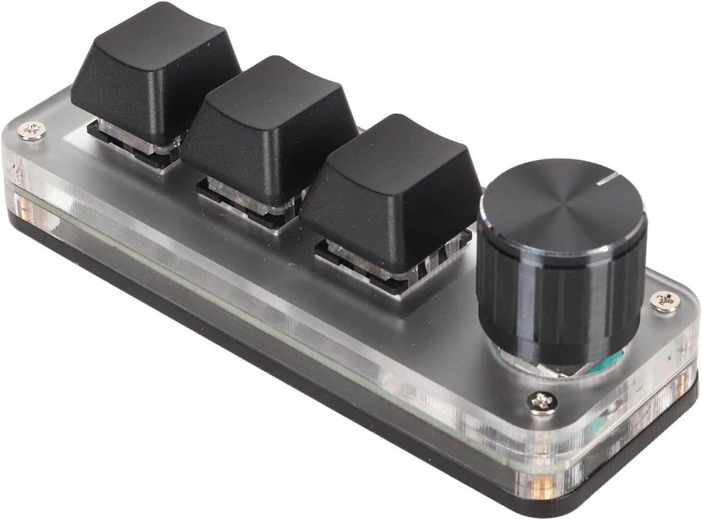 FC-3 Key Mechanical Gaming Keyboard with 1 Knob, USB C Wired Mini ...