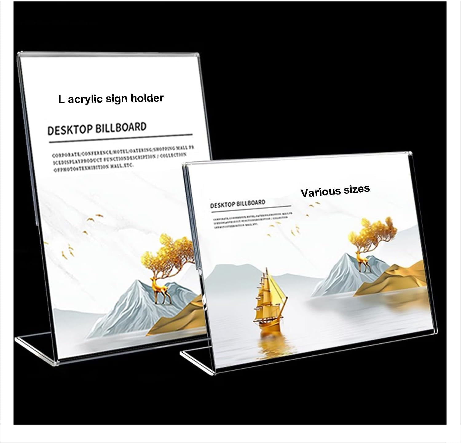 FC-5 Packs Acrylic Sign Holder, Clear Table Menu Display Stand, Flyer ...