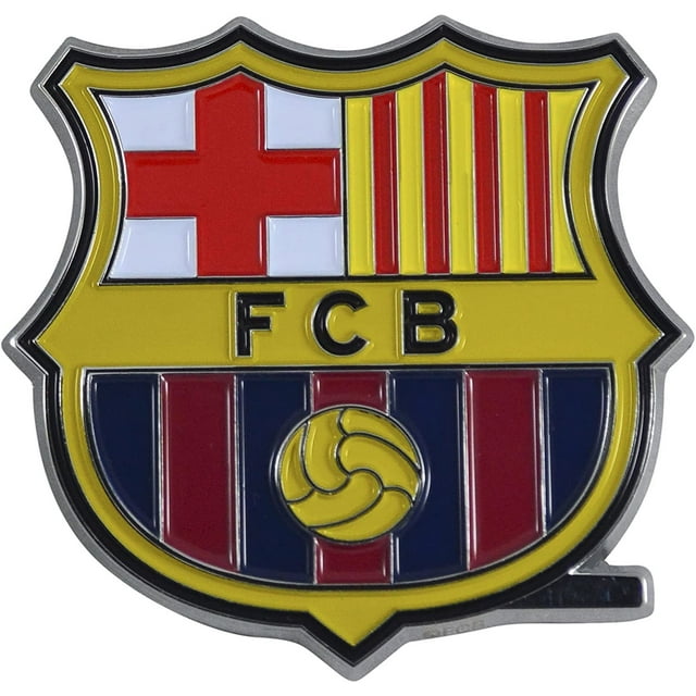 FC Barcelona Auto Emblem Decal Premium Solid Metal Color Raised Soccer ...