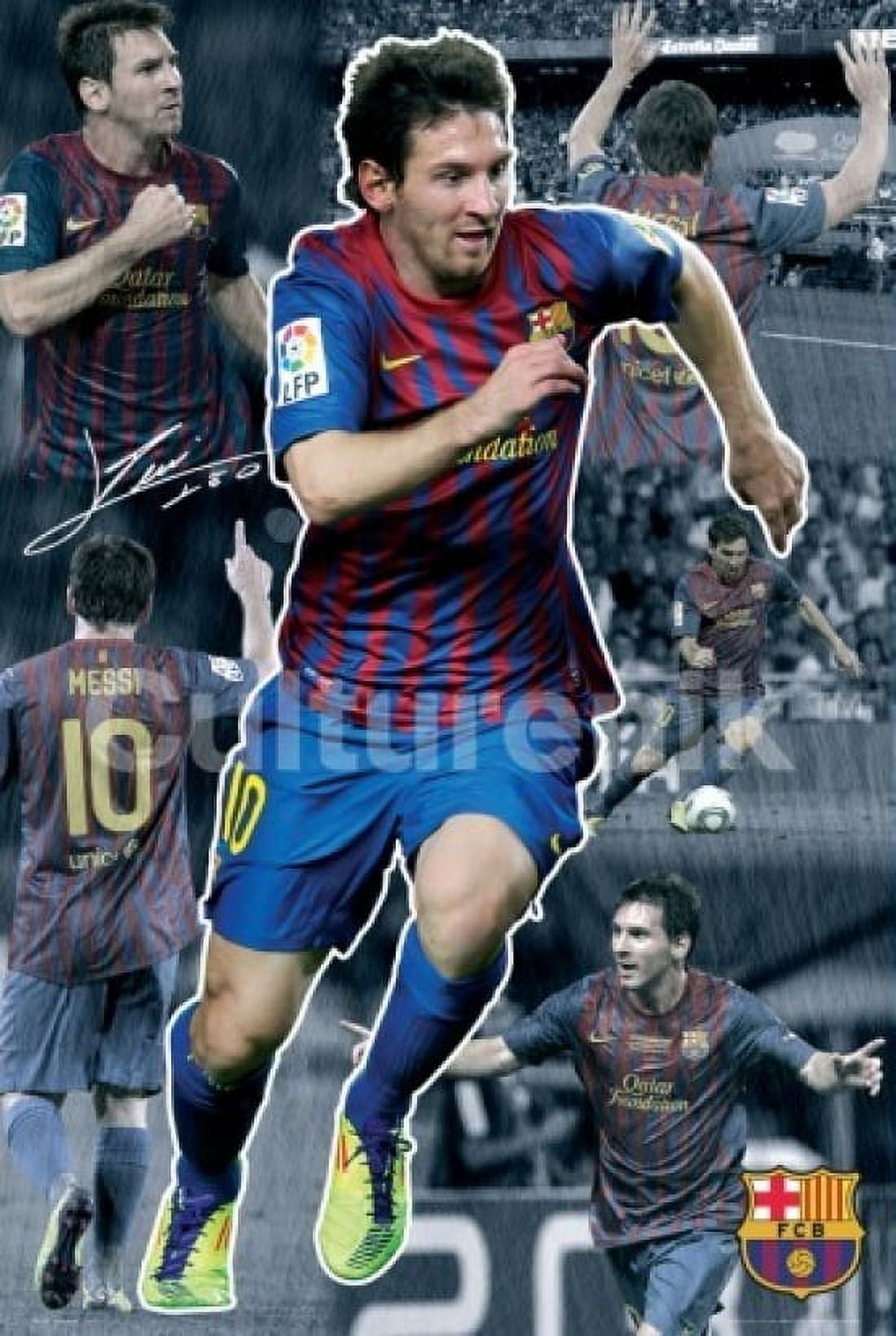 FC Barcelona Lionel Messi Collage 2011 - 2012 Laminated Poster (36 X 24 ...