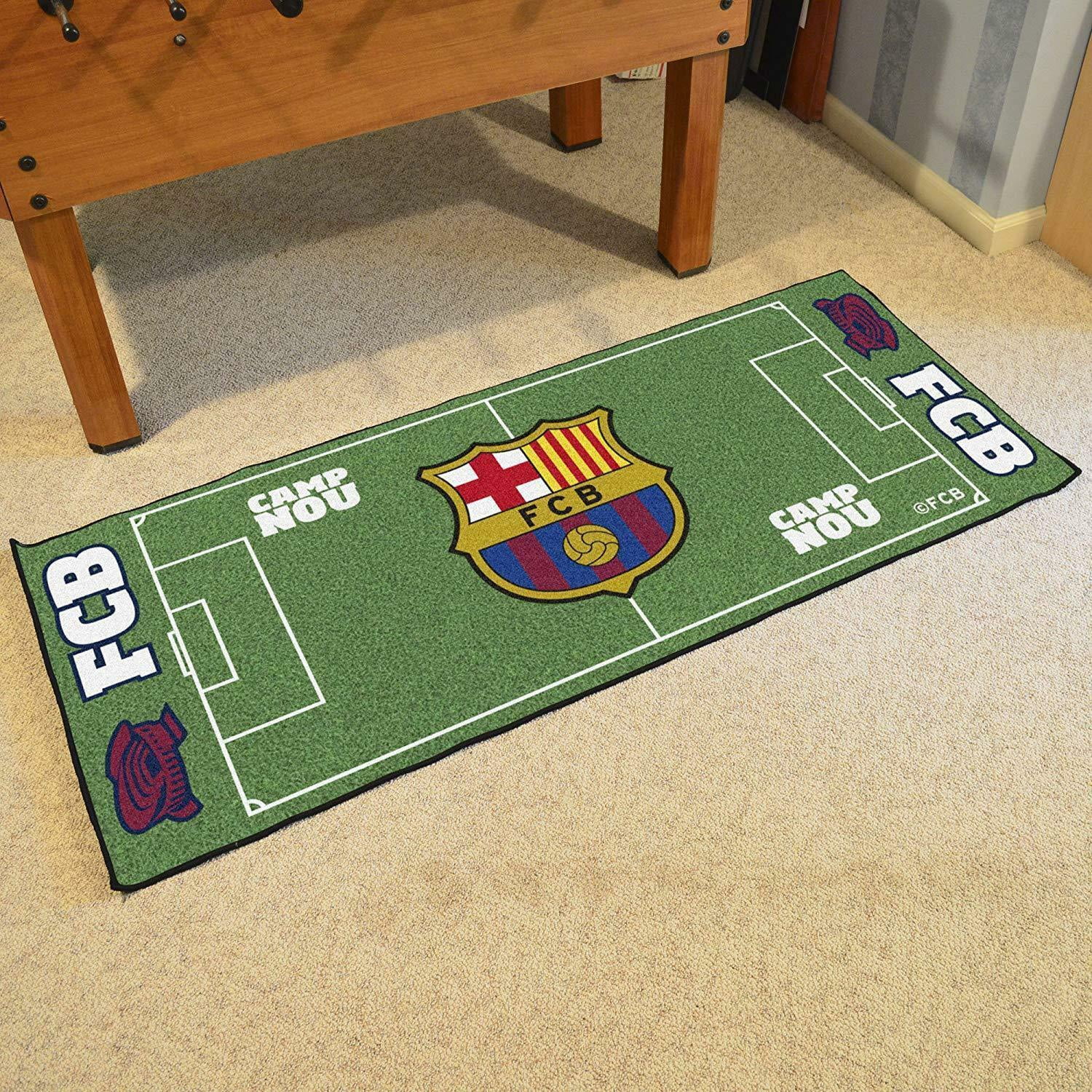 FC Barcelona Soccer Pitch Non-Skid Rug Runner Carpet Floor Mat Home ...
