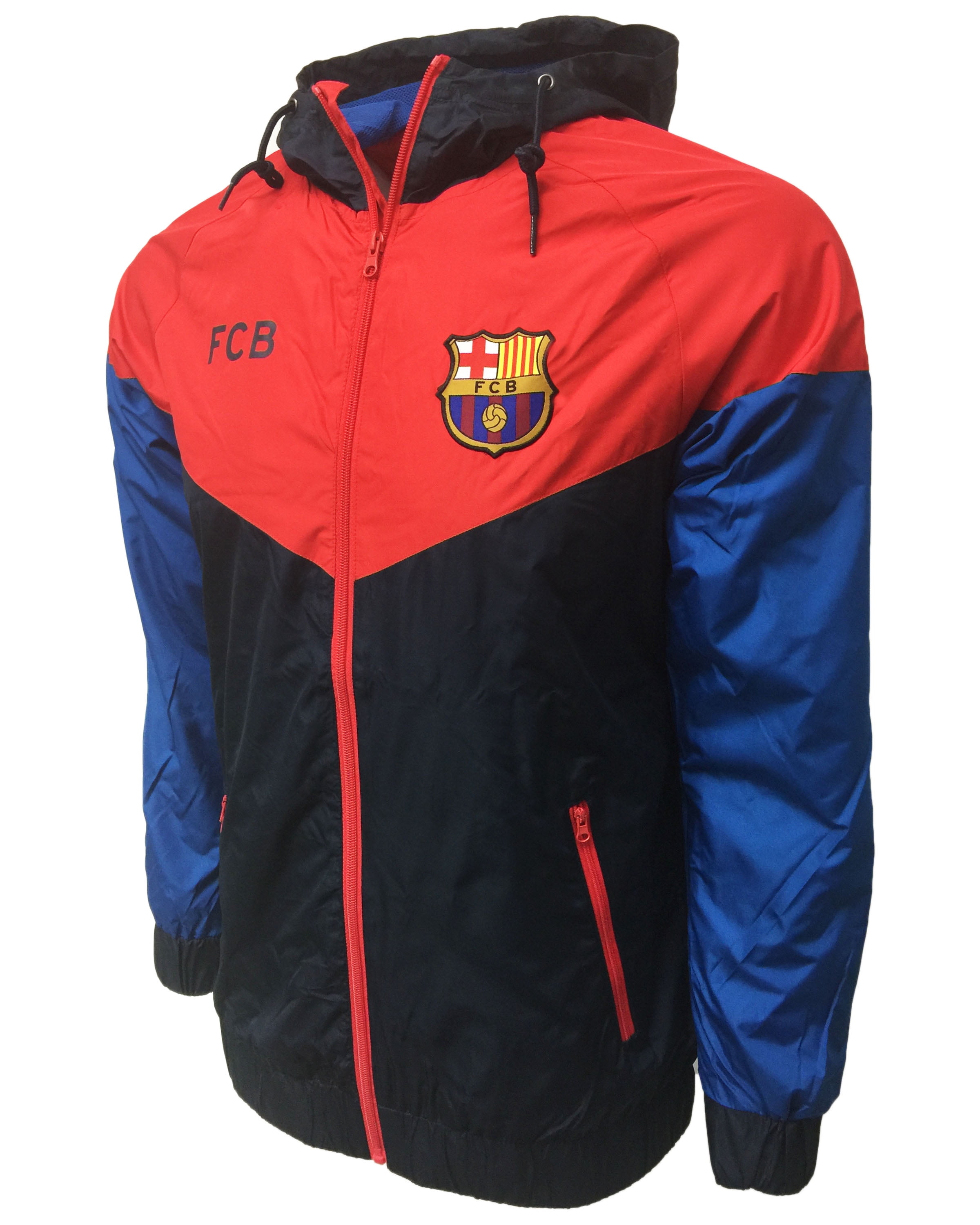 HKY SportsWear FC Barcelona Lightweight Rain Jacket for Men, Training ...