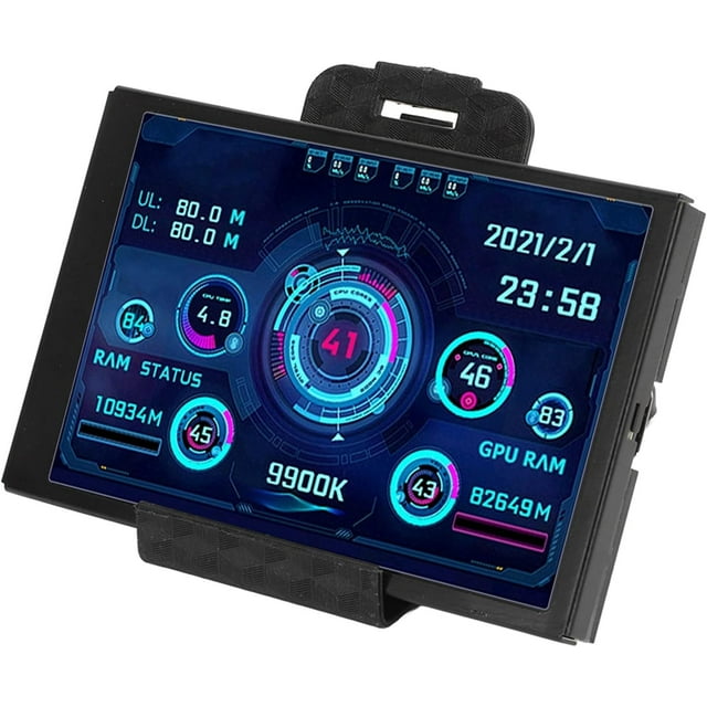 FC-Computer Temp Monitor, 3.5Inch Mini IPS USB C PC Temperature Display ...