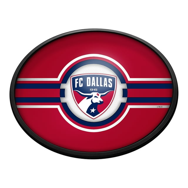 FC Dallas 18'' x 14'' Slimline Illuminated Striped Oval Wall Sign ...