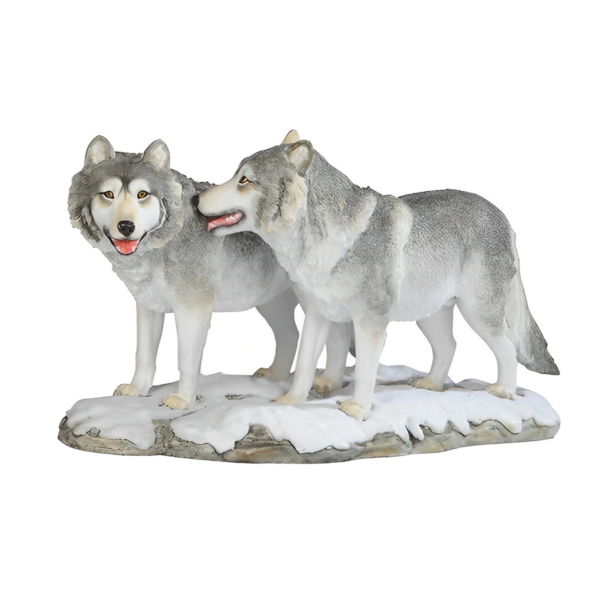 FC Design 11"W Wolf Couple Standing in Snow Figurine Statue Sculpture ...