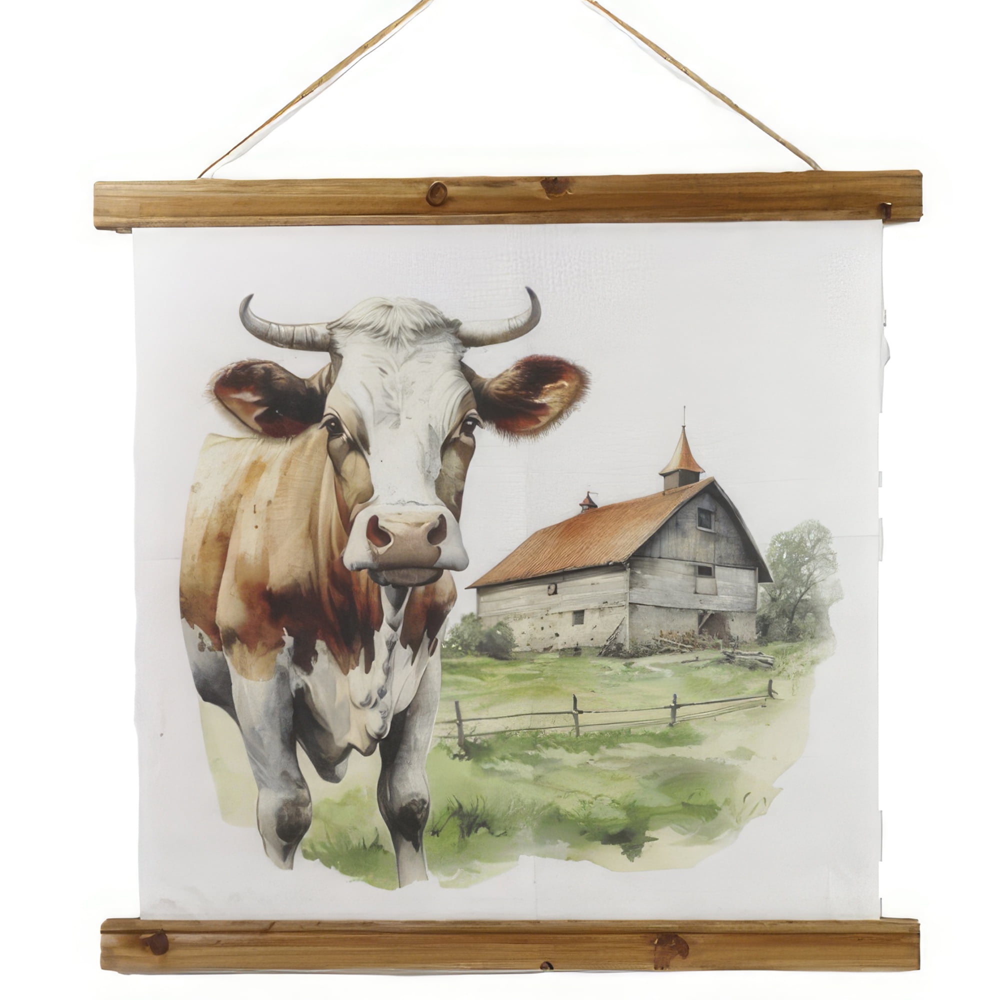 FC Design 20" Long Cow with Barn Wall Plaque Statue Sculpture Ornament ...