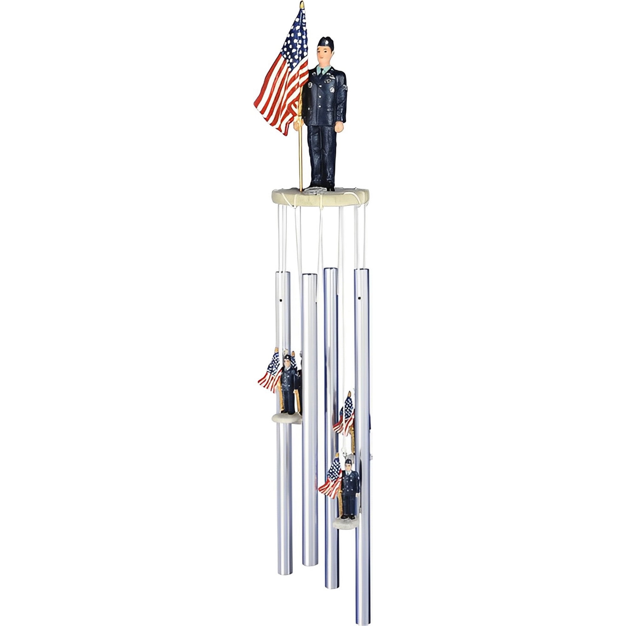 FC Design 23" Long US Air Force US Flag Round Top Wind Chime Statue ...