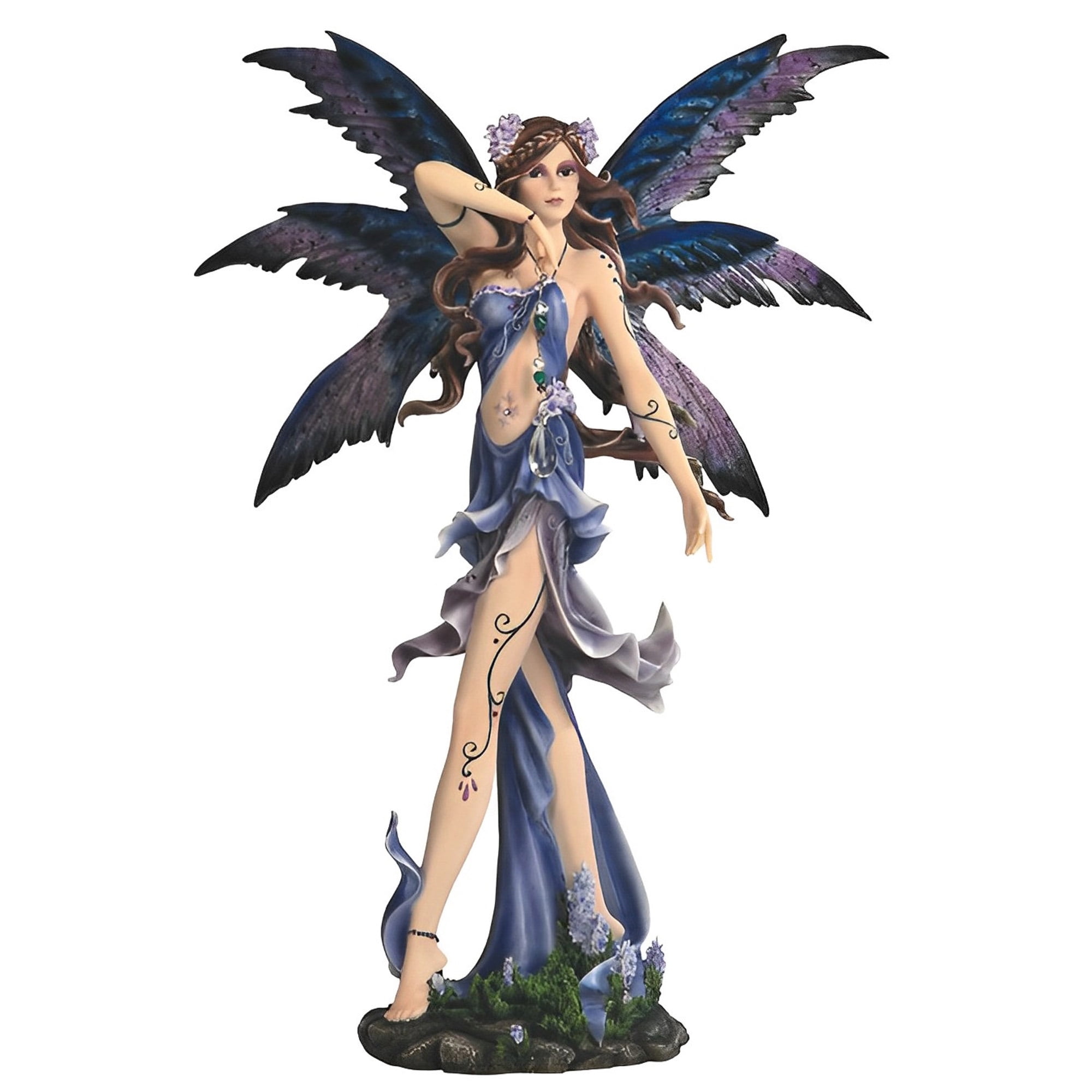 FC Design 29"H Purple Fairy Figurine Large Sculpture Statue Sculpture ...