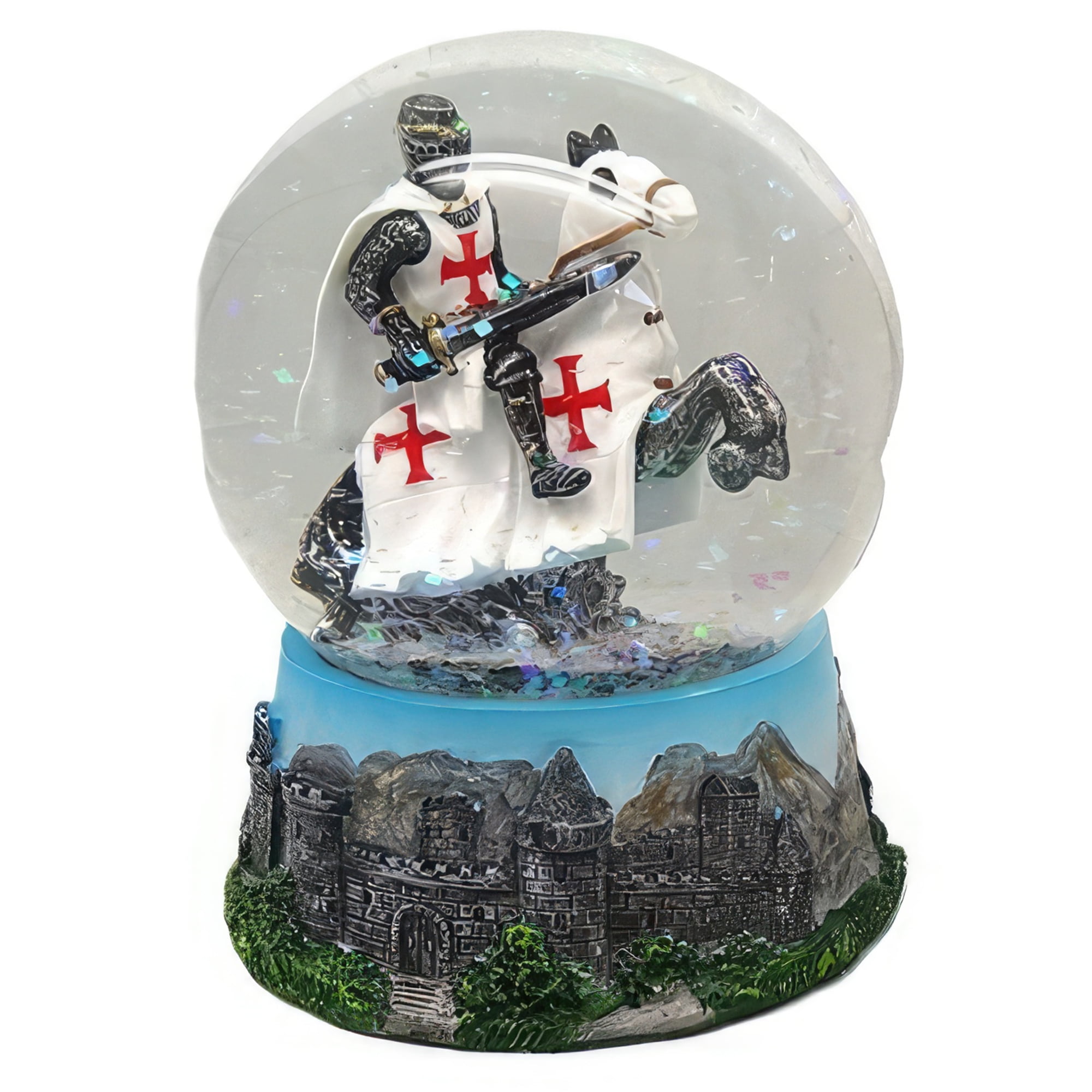 FC Design 3.25"W White Crusader Cavalry Snow Globe Statue Sculpture ...