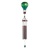 FC Design 36" Long Green and Blue Glass Air Balloon Wind Chime Statue ...