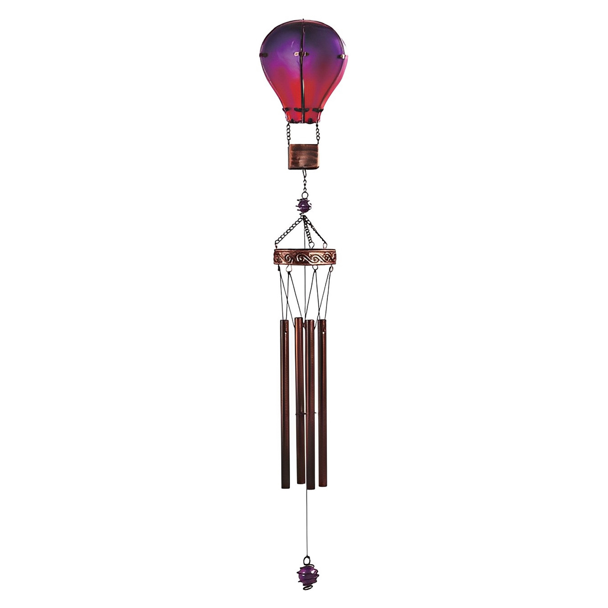 FC Design 36" Long Purple Glass Air Balloon Wind Chime Statue Sculpture ...