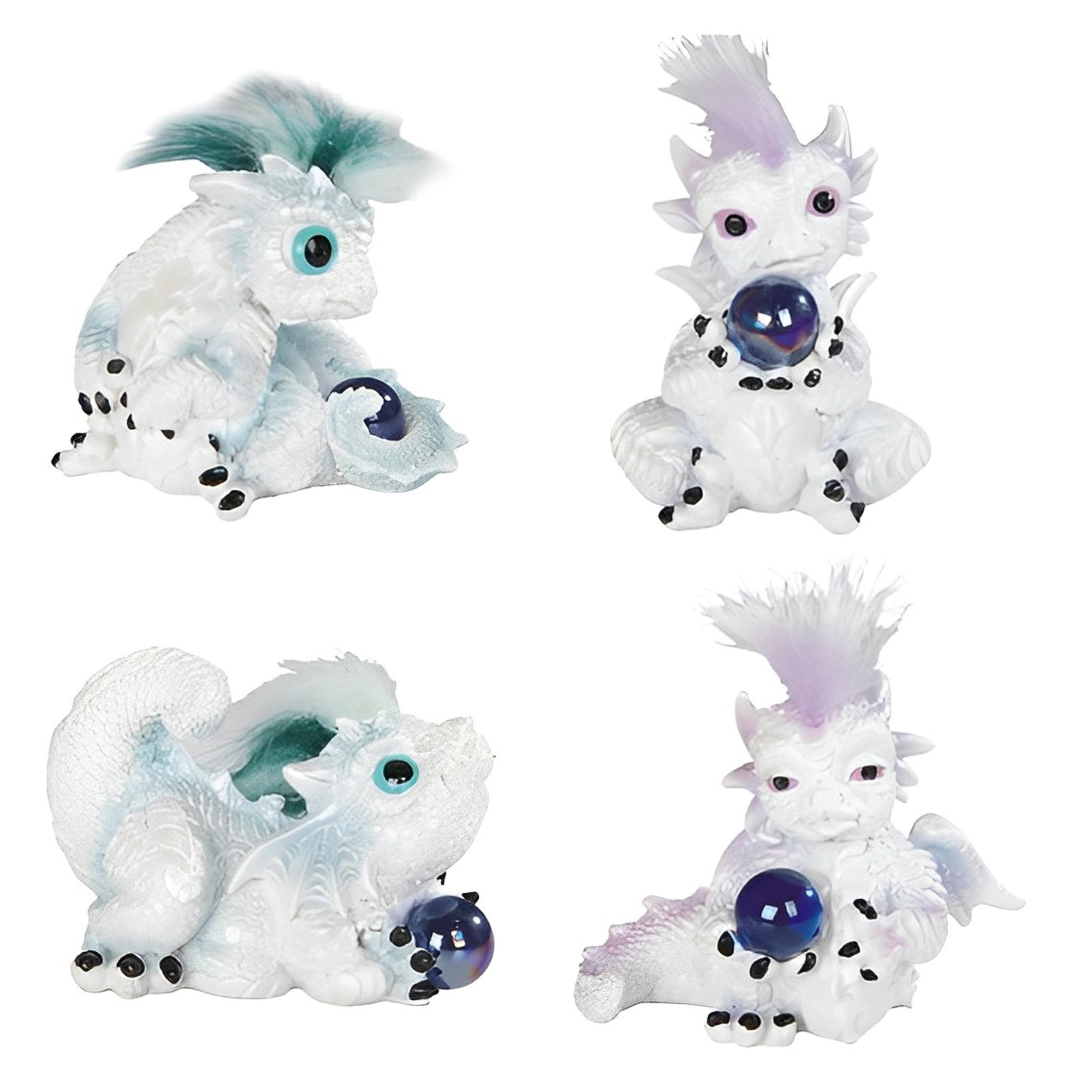 FC Design 4-PC Snow Dragon Baby with Spiky Hair Set 3"H Figurine Statue ...