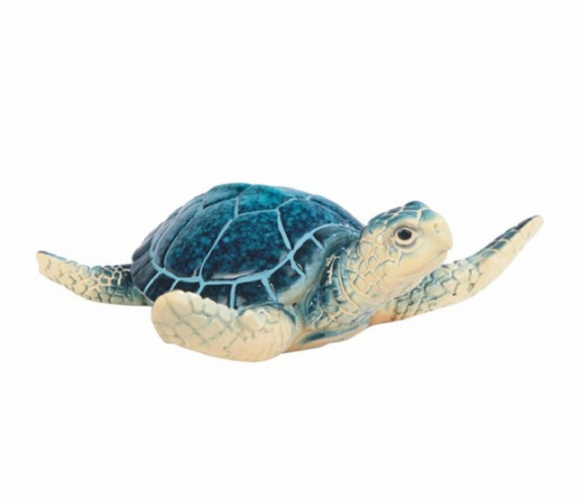 FC Design 4"W Miniature Blue Sea Turtle Statue Marine Life Decoration ...