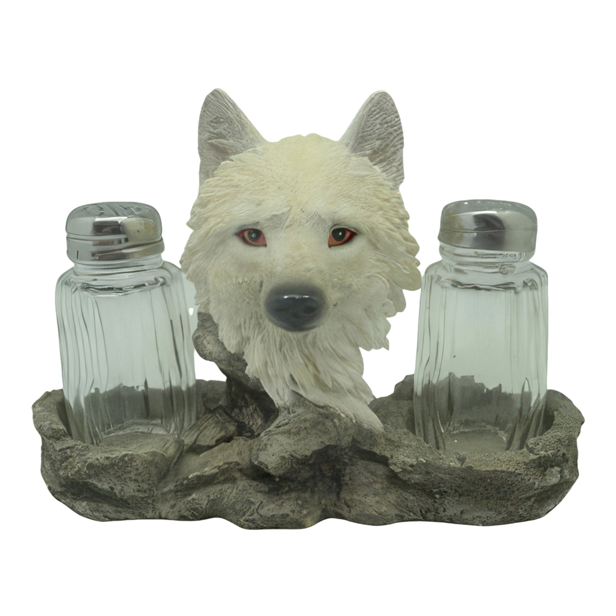 FC Design 6.75"W White Wolf Salt & Pepper Shaker Holder Statue ...