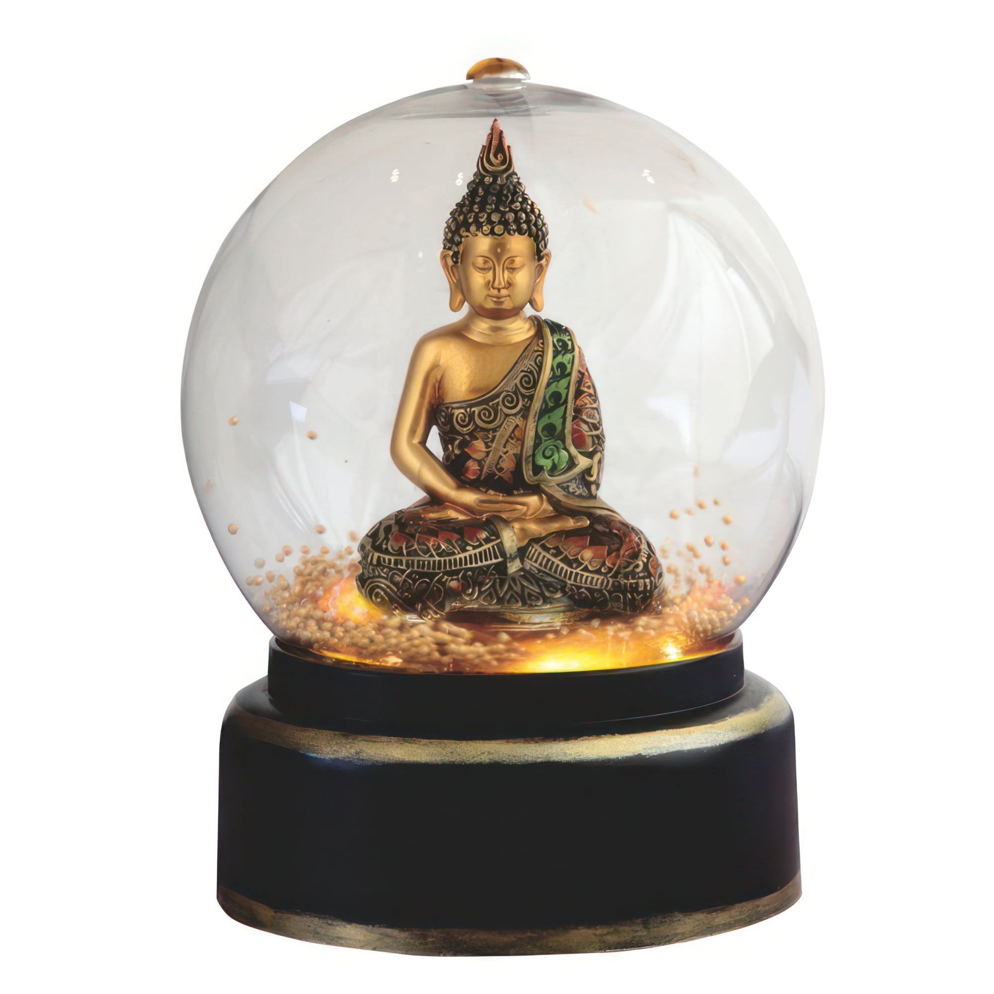 FC Design 7.5"H Golden Buddha in Air Powered Snow Globe Statue ...