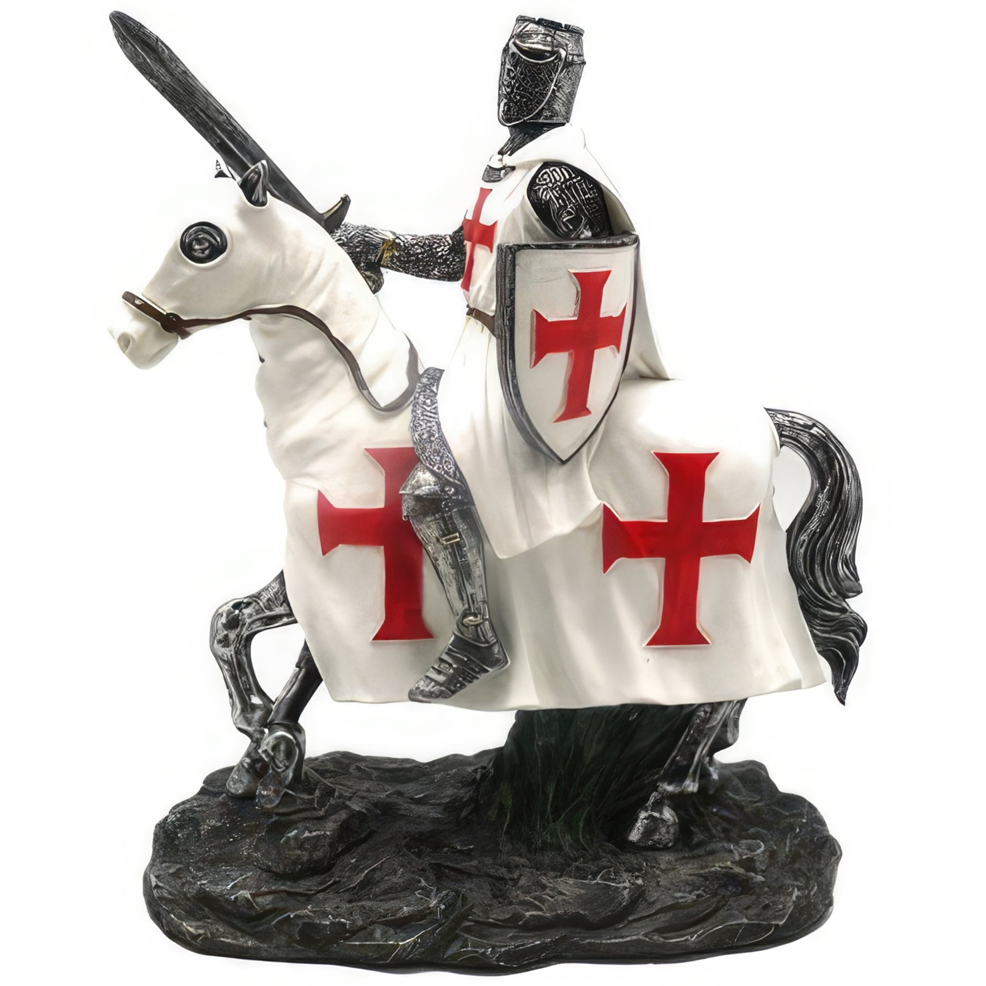 FC Design 8.5"H White Crusader Cavalry Figurine Statue Sculpture ...