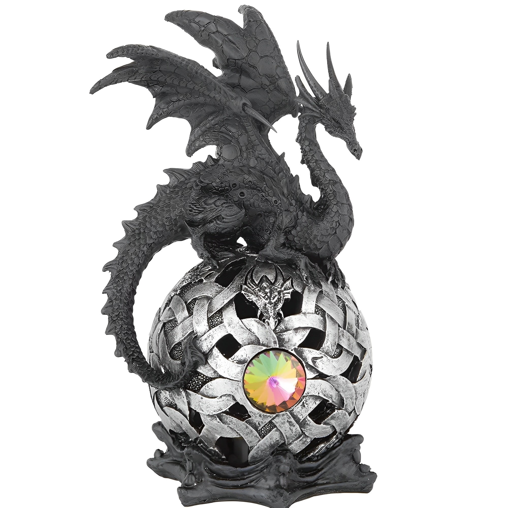 FC Design 8"H Black Dragon On Light Up LED Orb Figurines Statue ...
