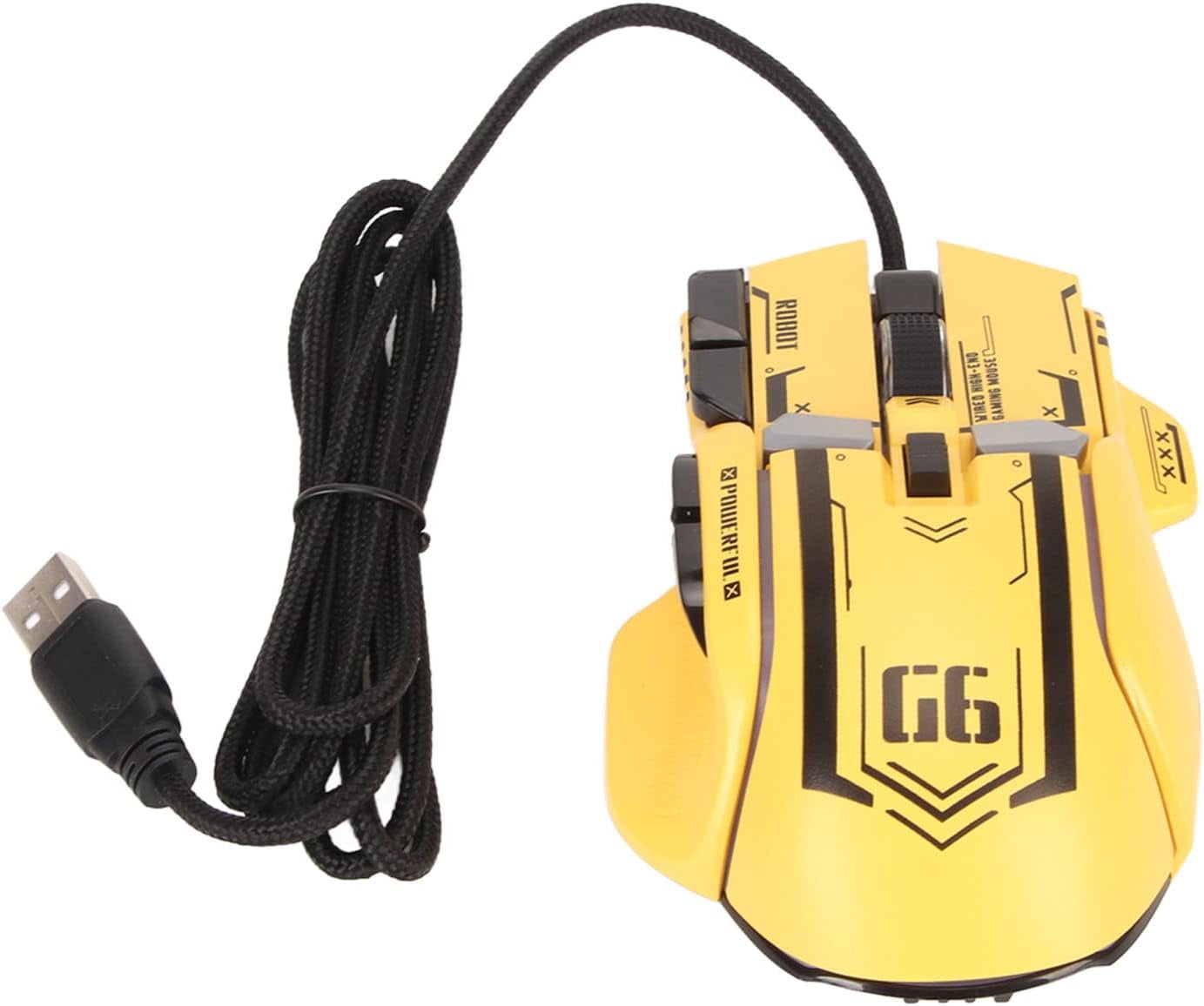 FC-Gaming Mice, 10 Button Macro Programmable Wired Gaming Mouse DPI 6 ...