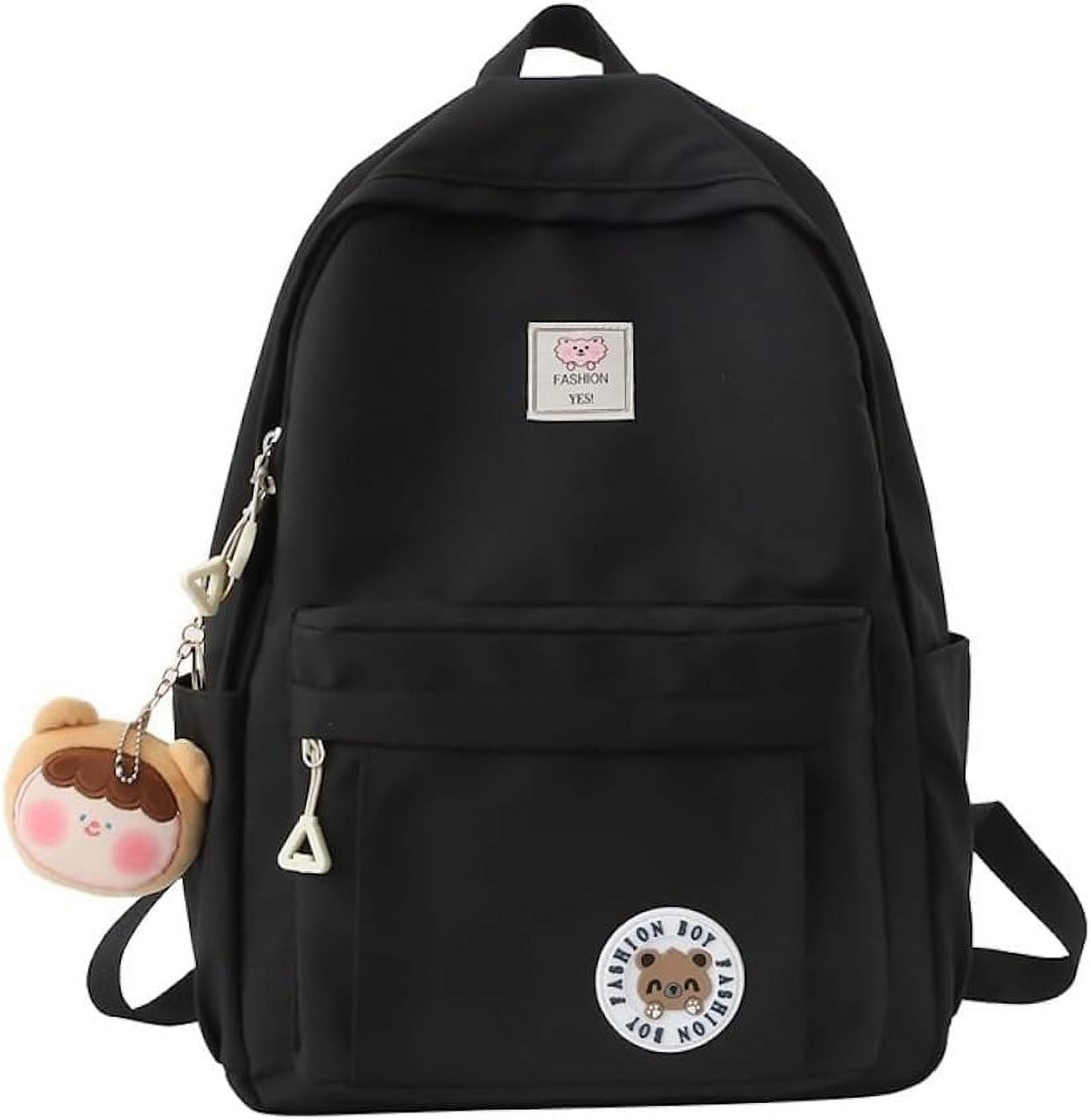 FC-Kawaii Backpack with Plushies Cute Preppy Backpack Kawaii Bear ...