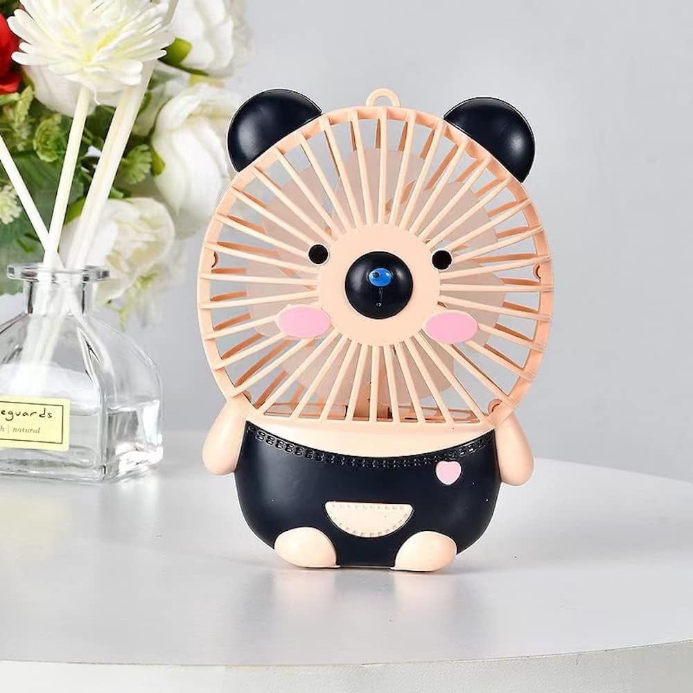 FC-Kawaii Mini Bear Fan with Rope Handheld/Hang on Neck/Desk Fan ...