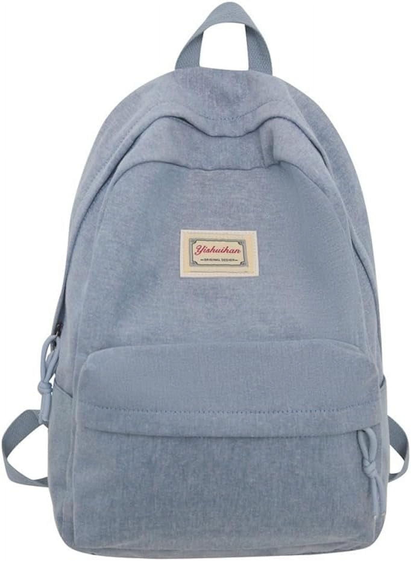 FC-Light Academia Aesthetic Backpack Soft Cotton Preppy Backpack ...