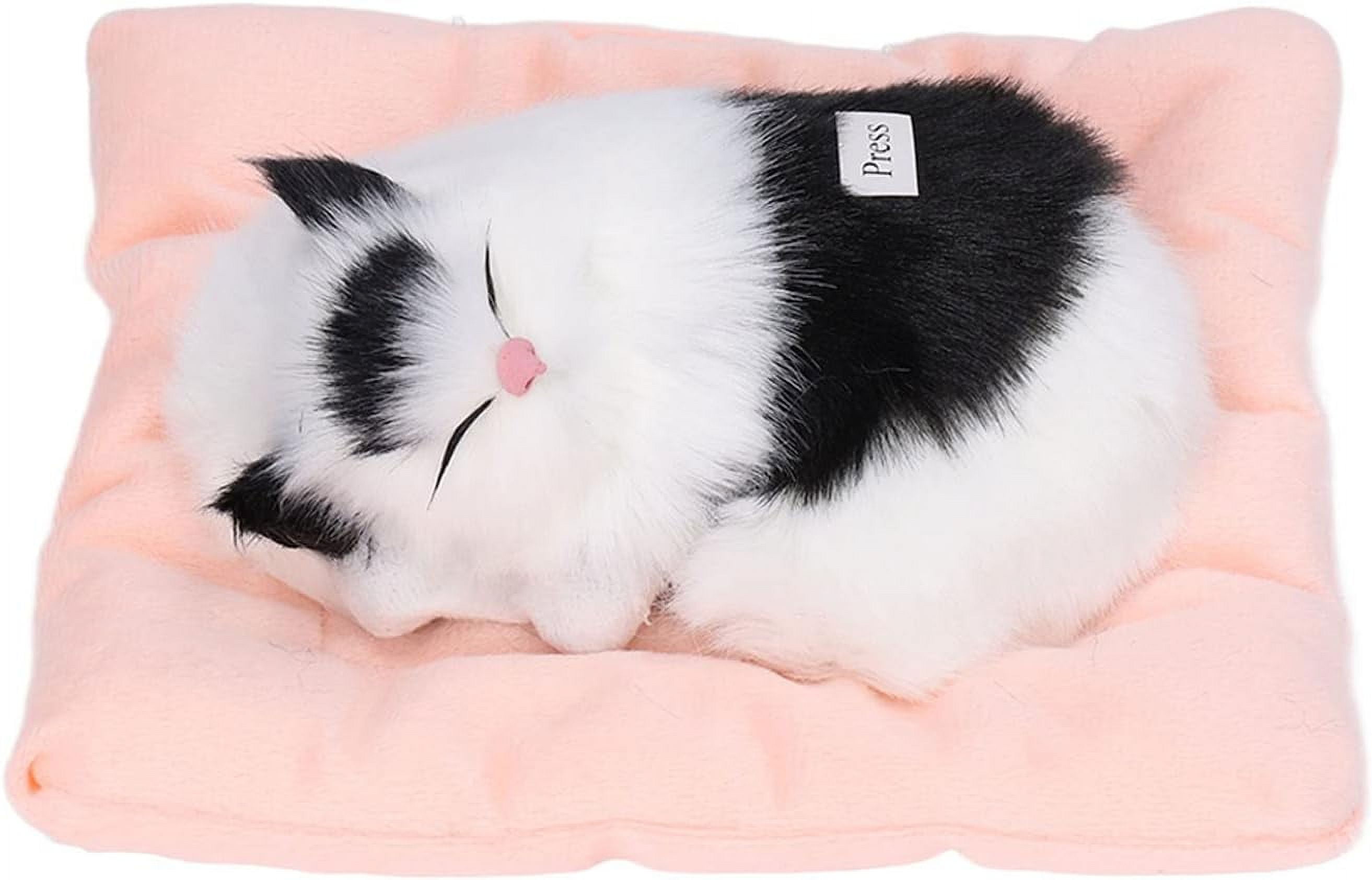 FC-Sleeping Cat Doll Toy, Plush Simulation Toy Cats Interactive with ...