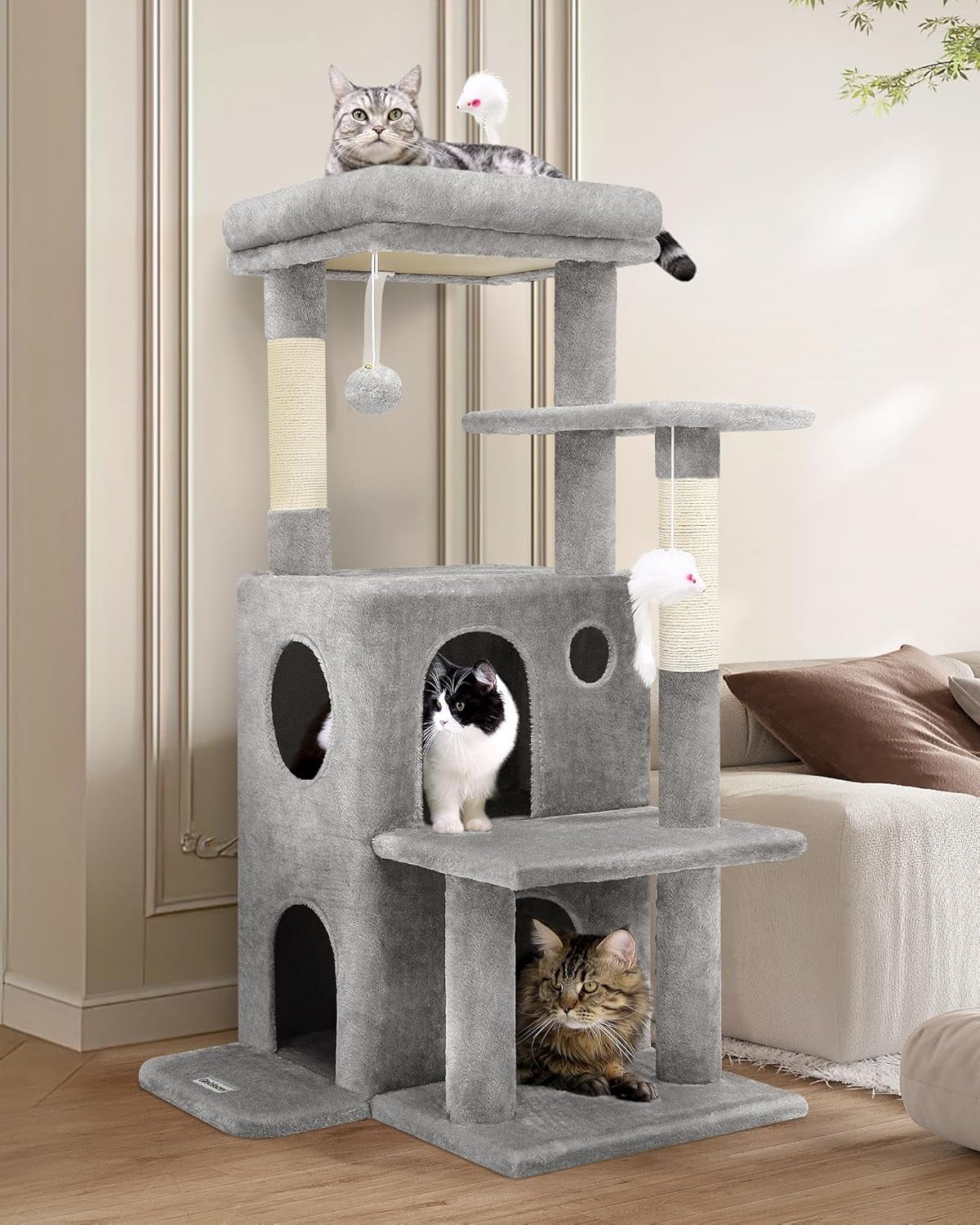 FC50 Cat Tree Tower for Indoor Cats, 50-inch Adult Cat Tree House for ...