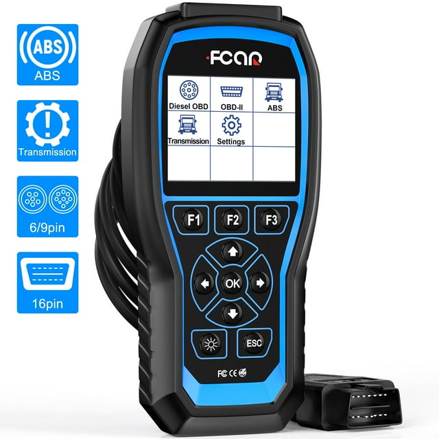 FCAR F507 Heavy Duty Truck Scan Tool Car & Truck 2 in 1 Code Reader All ...