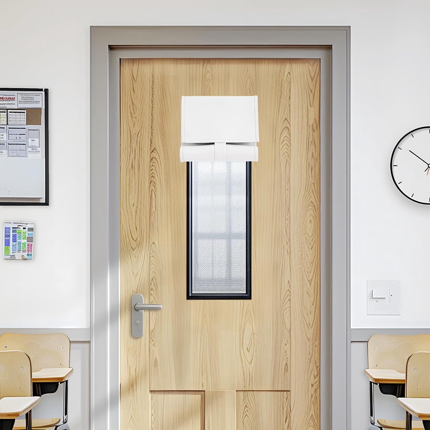 FCCAUD-Classroom Door Window Cover - Tie Up Classroom Door Curtain for ...
