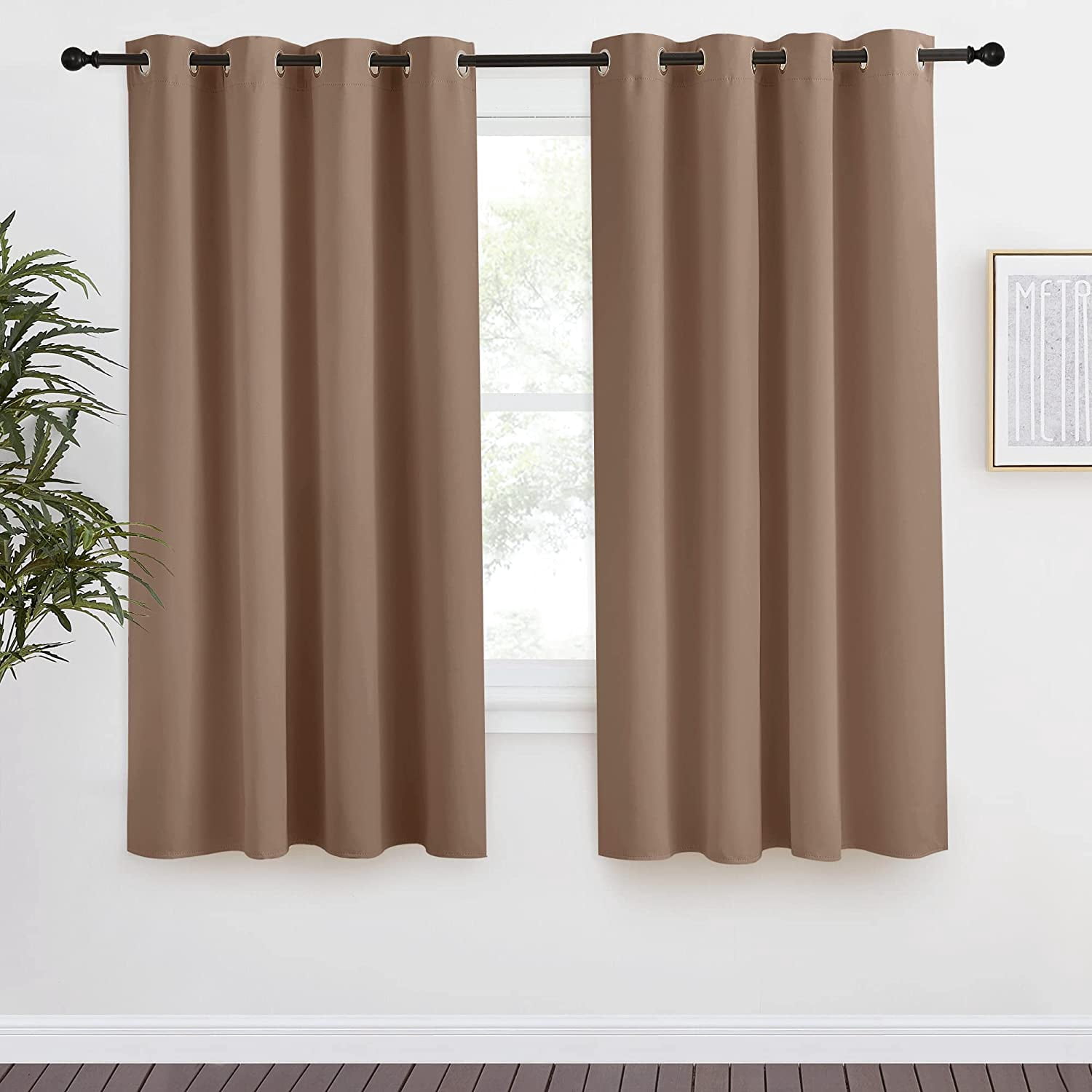 FCCAUD-Grommet Top Blackout Curtain Panel, 55 inches Wide by 68 inches ...