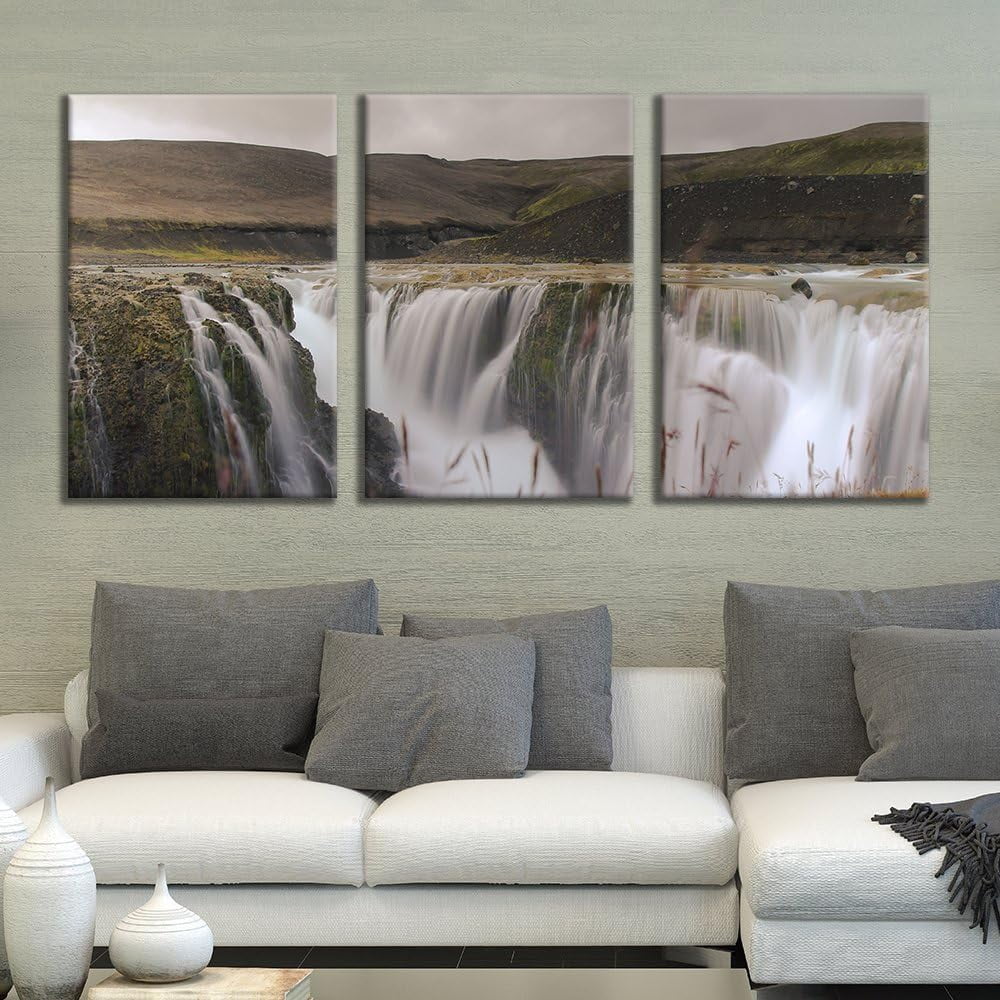 FCCUYE - 3 Panel Canvas Wall Art - Majestic Natural Landscape Triptych ...