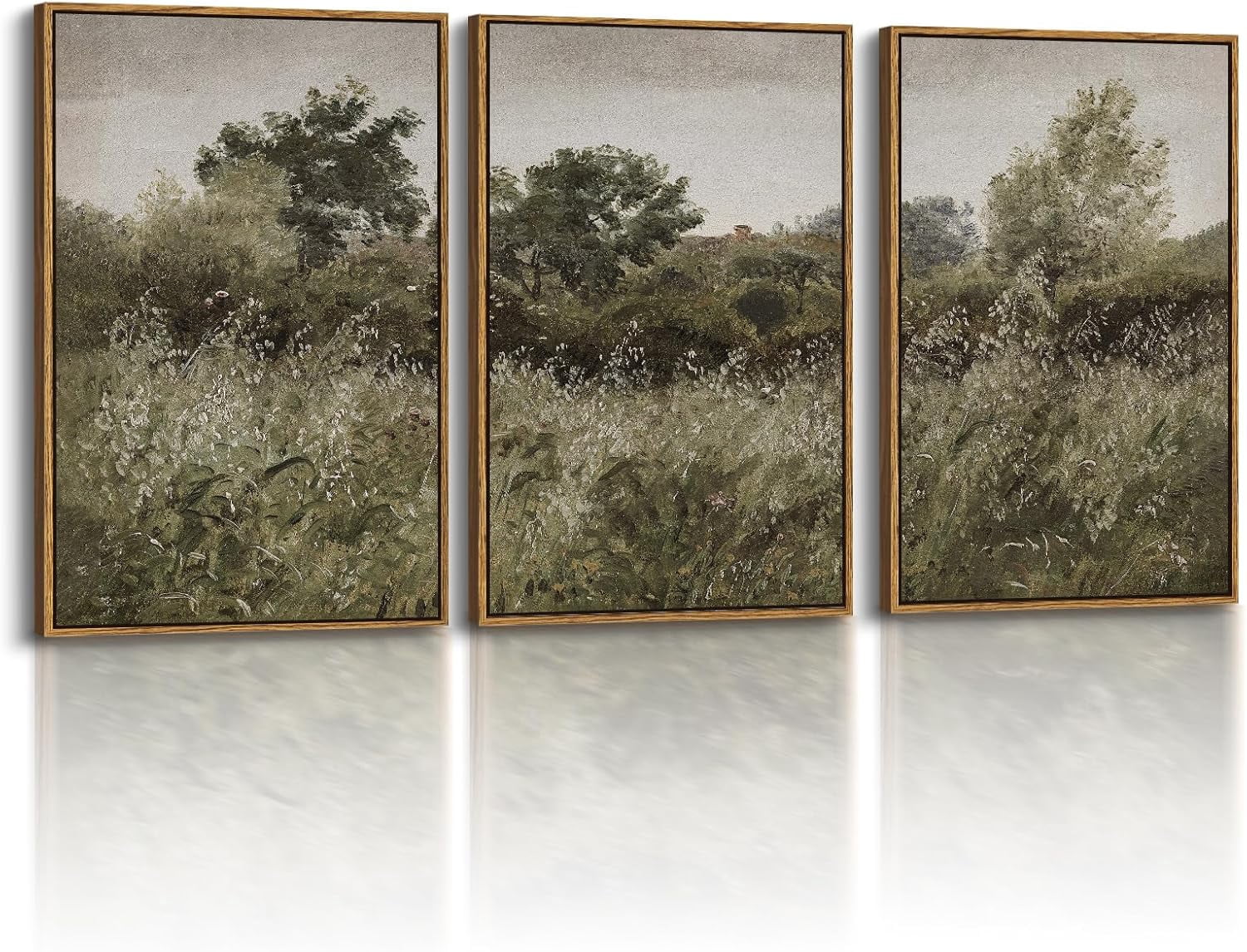 FCCUYE 3 Pcs Framed Canvas Art for Living Room, Vintage & Retro ...