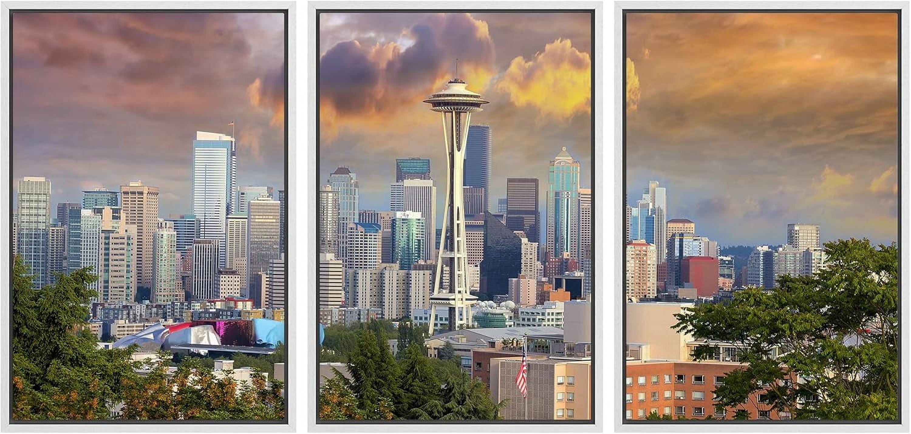 FCCUYE - 3 Piece Canvas Wall Art - Man Standing on Street Looking at ...
