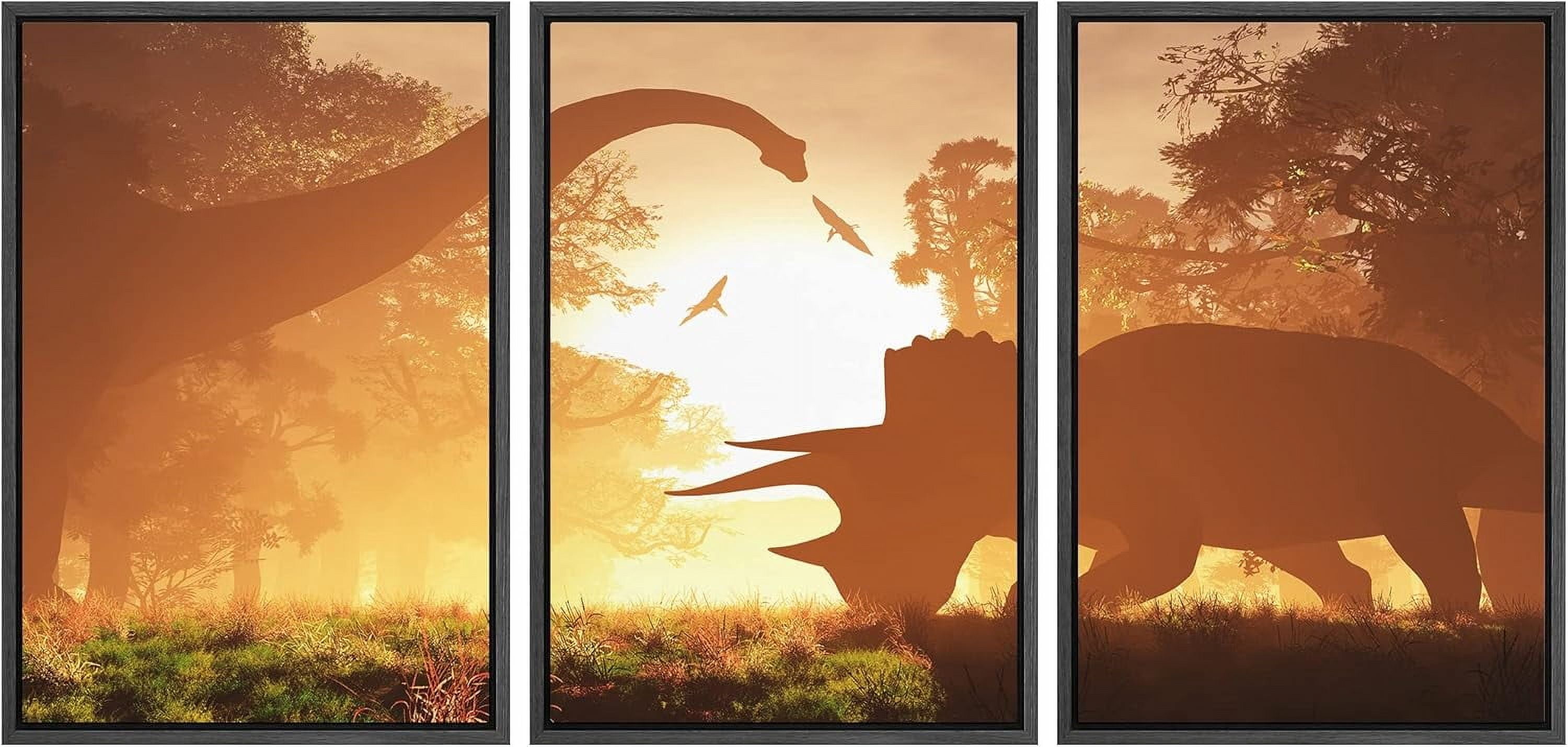 FCCUYE - 3 Piece Canvas Wall Art - Man Standing on Street Looking at ...