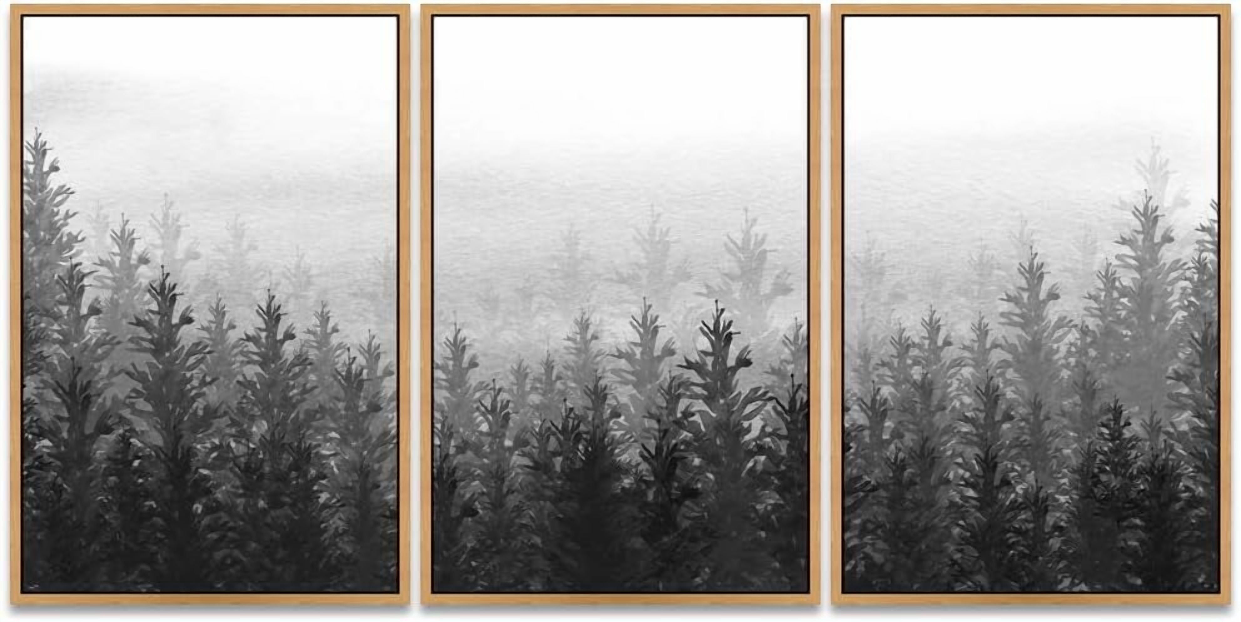 FCCUYE 3 Piece d Canvas Wall Art City Covered with Snow Canvas Prints ...