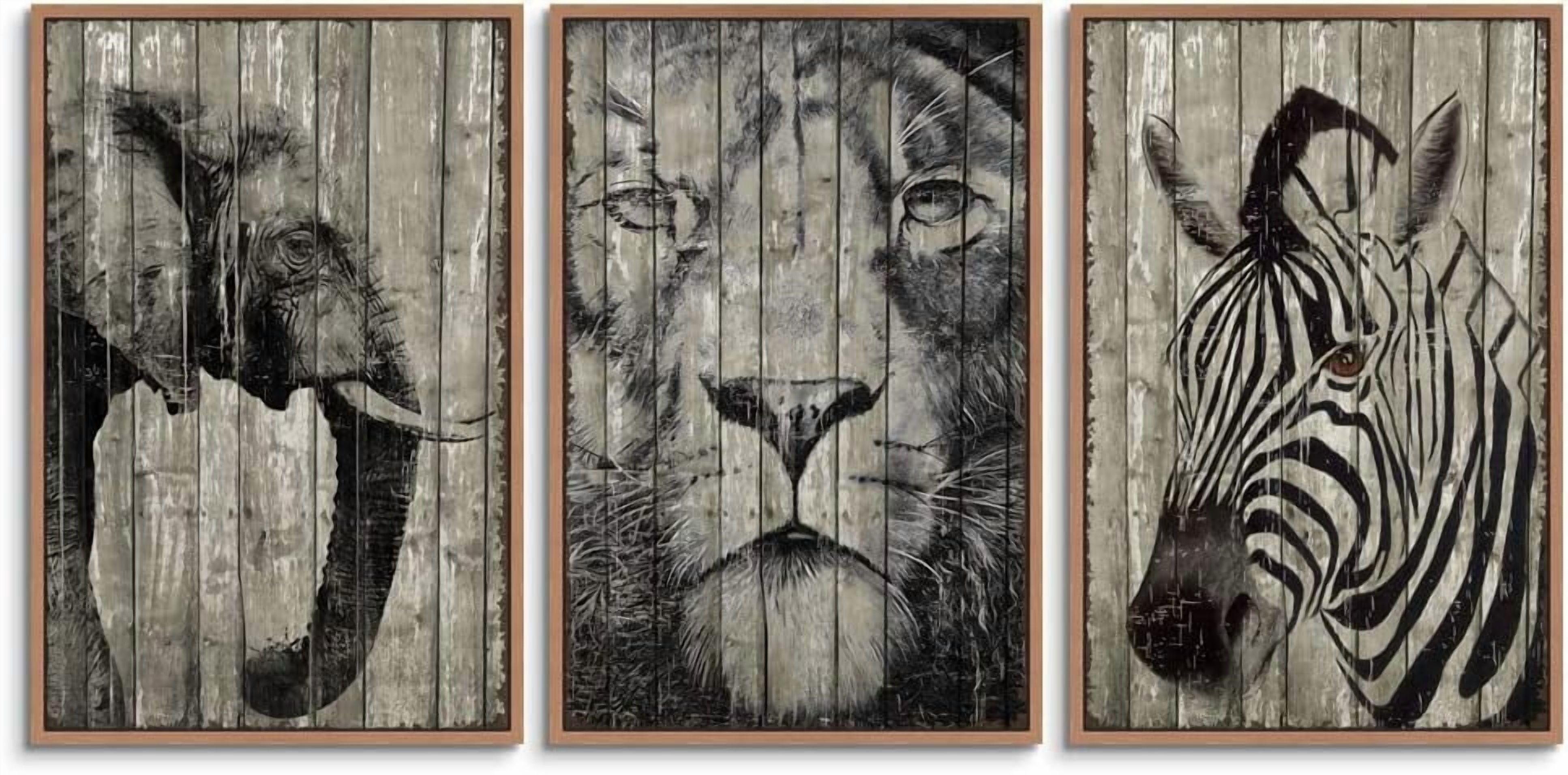 FCCUYE 3 Piece d Canvas Wall Art City Covered with Snow Canvas Prints ...